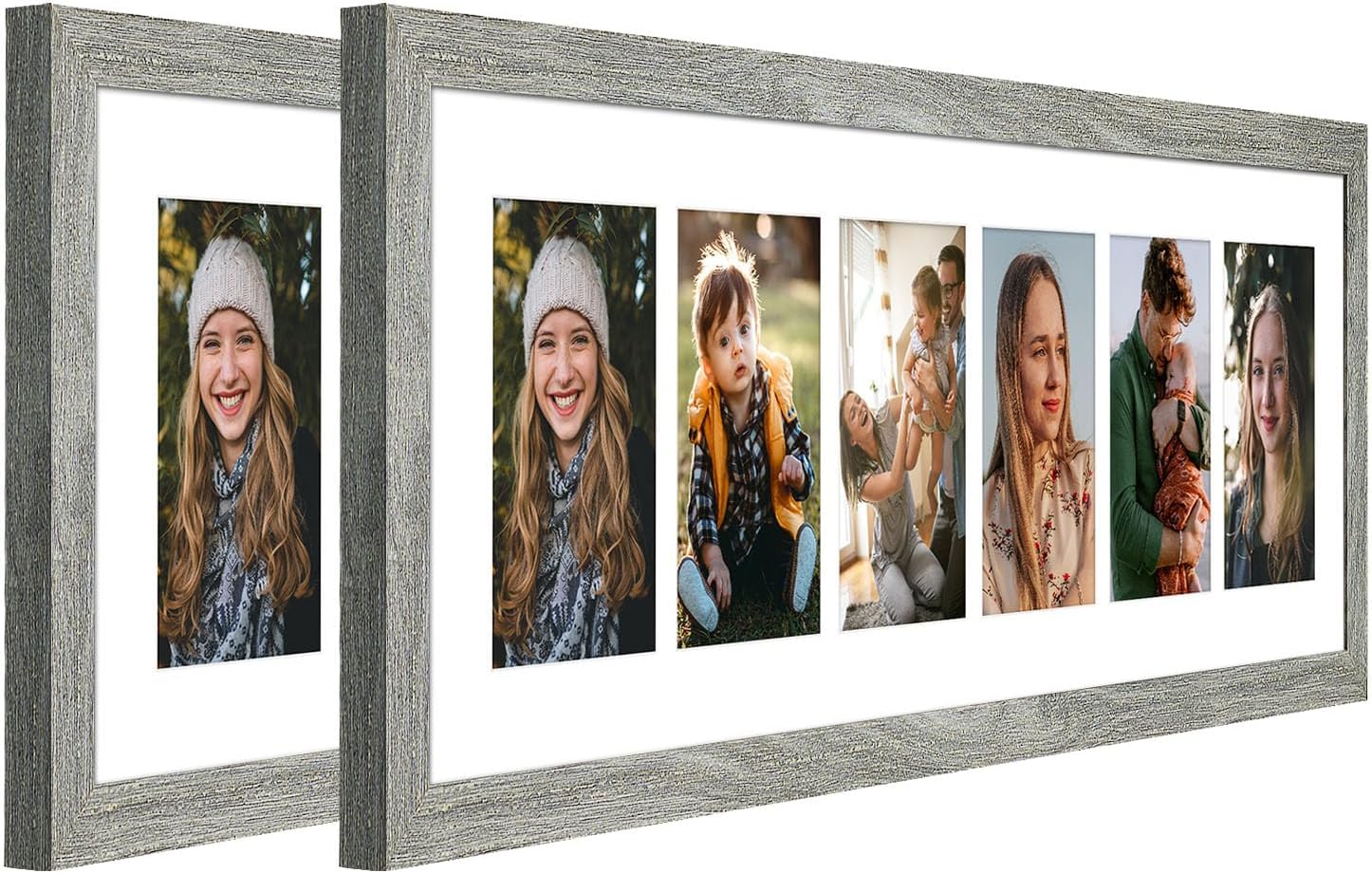 Amazon.com - KSROECUD 8x26 Collage frame with 6 Openings 4X6 Pictures, Multiple Picture Frame ...