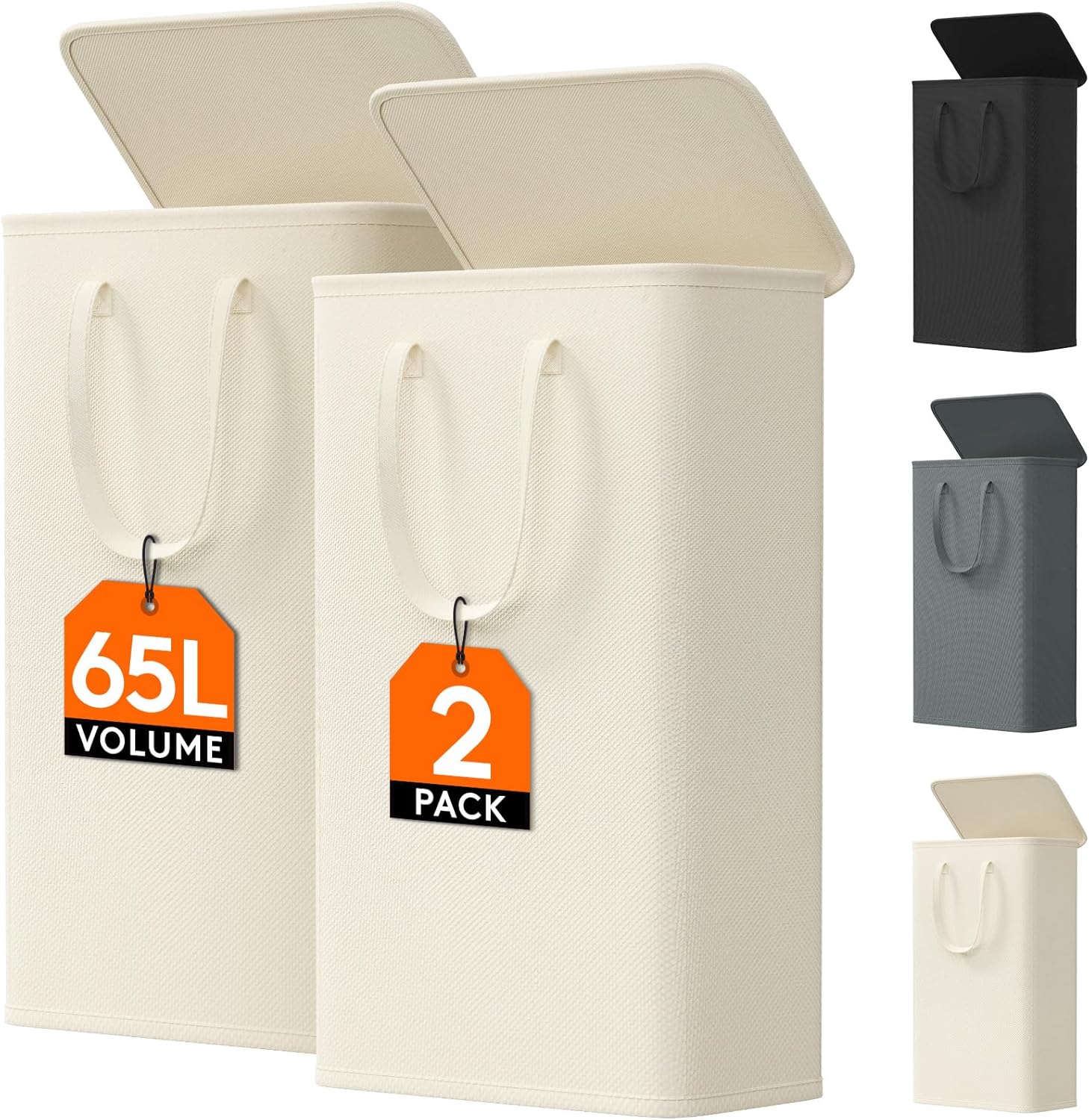 Amazon.com: Lifewit 65L Slim Laundry Hamper, Small Laundry Basket with ...