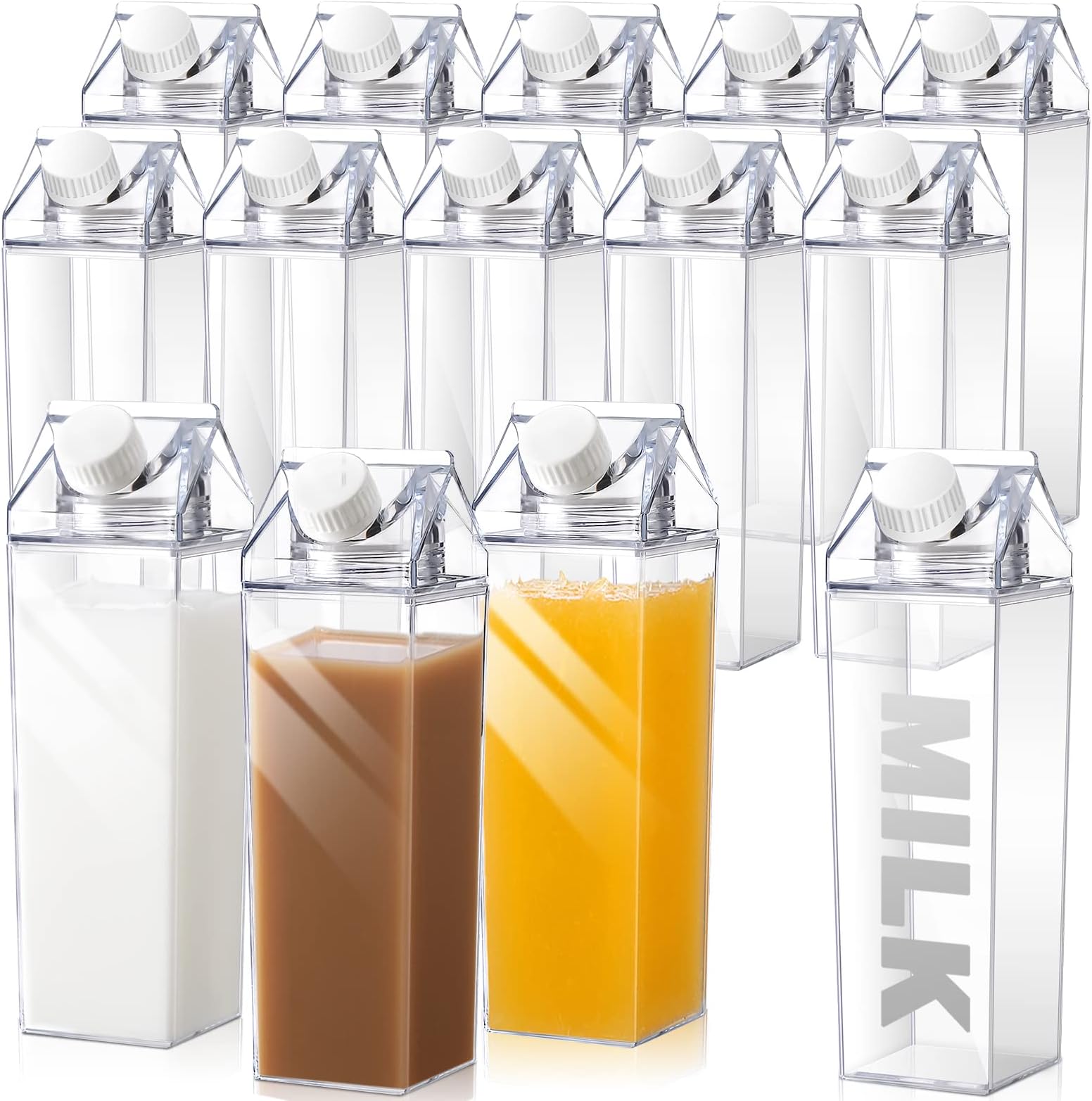 Amazon.com: ABuff 1000 ml/ 34 Oz Milk Carton Water Bottle 6 Pack Clear ...