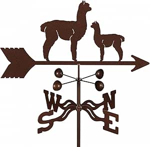 Amazon.com : EZ Vane Alpaca & Baby Weathervane — Post Mount, Wind Cups ...