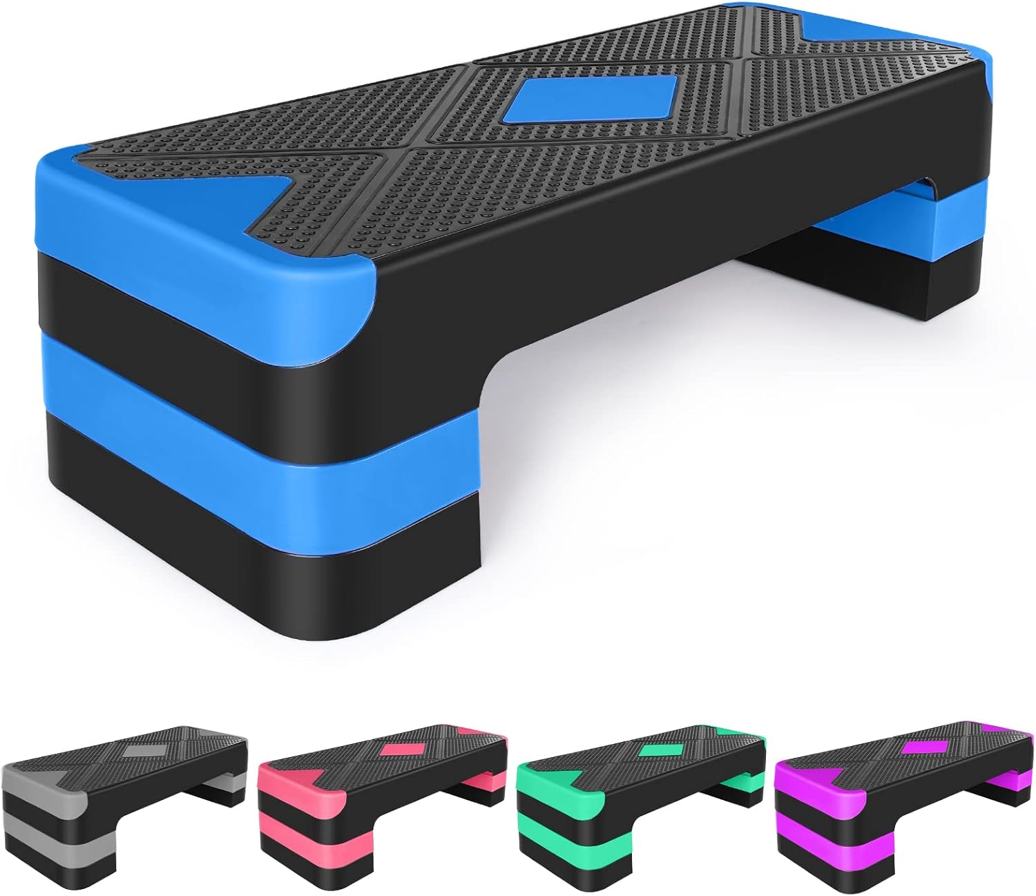 Ucootifly Aerobic Exercise Step Adjustable Aerobic Stepper for Exercise ...