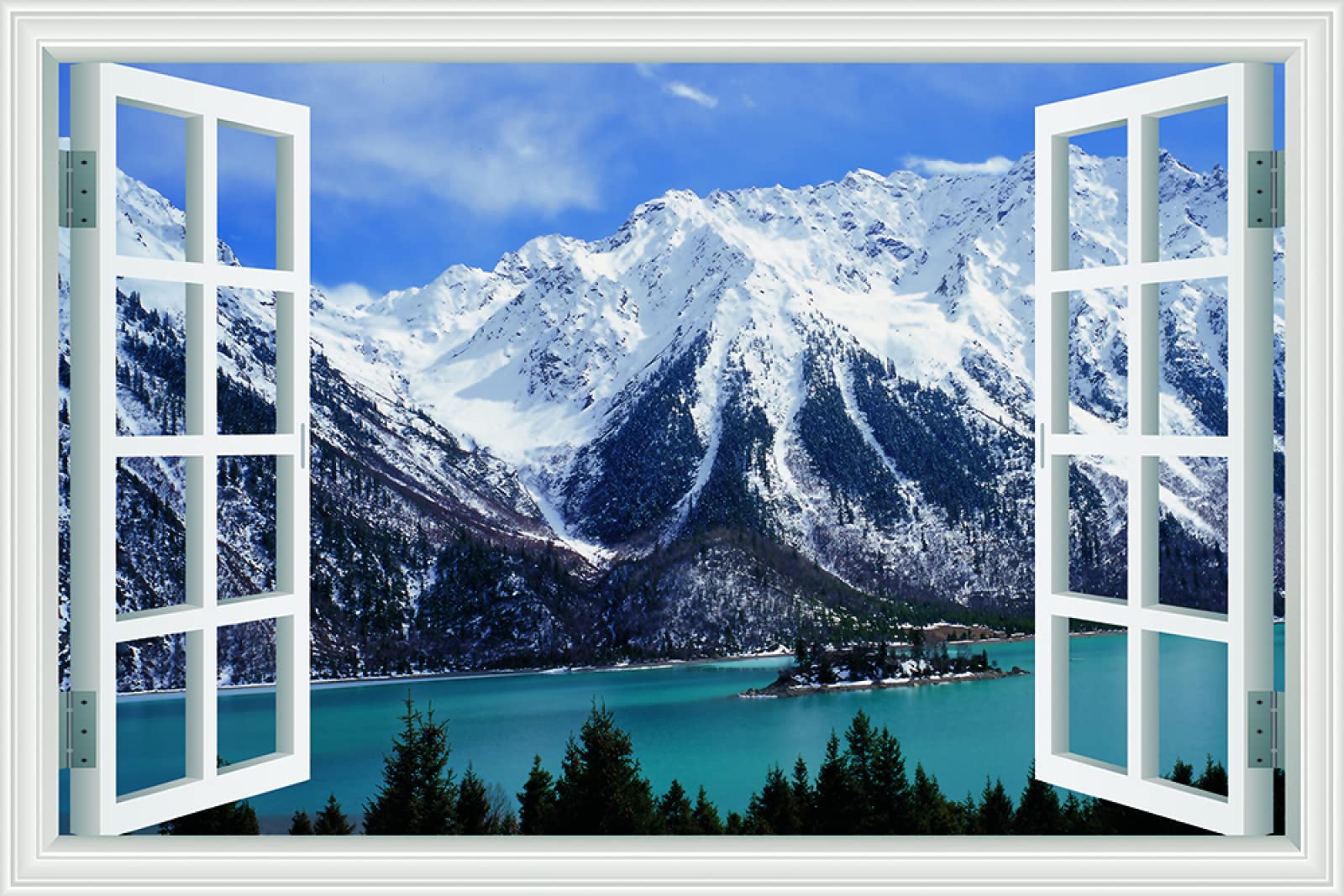 Decals 3d Window Mountains Mialma