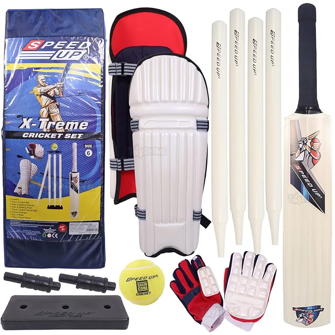 Toyshine Speed Up X-treme Cricket Combo Kit for Kids with Bat, Stumps ...