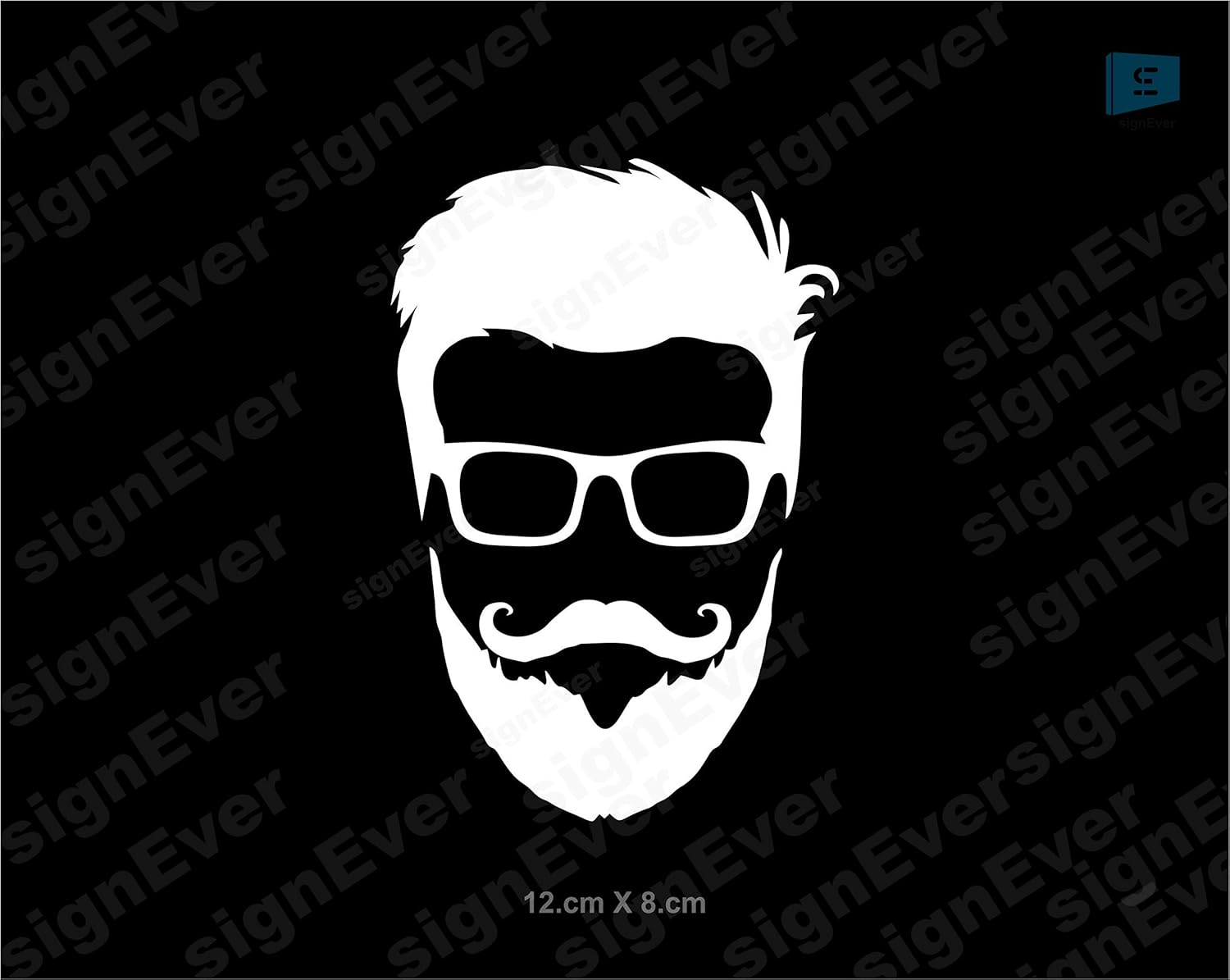 Sign Ever Bike Beard Sticker for Racing Bike Suitable for mask Decals L ...