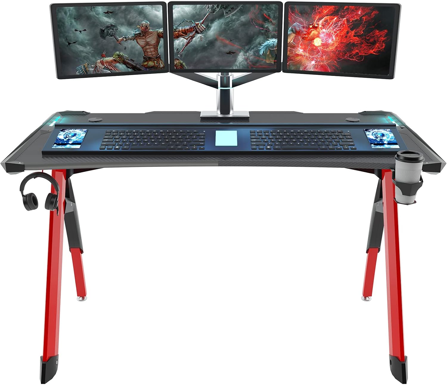 DlandHome 47 inches Gaming Desk PC Gaming Table Computer Desk Computer ...