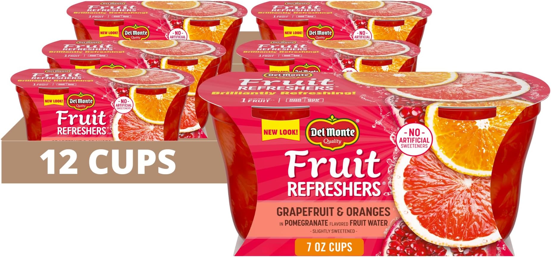 Amazon.com : DEL MONTE Diced Peaches FRUIT CUP Snacks in 100% Fruit ...