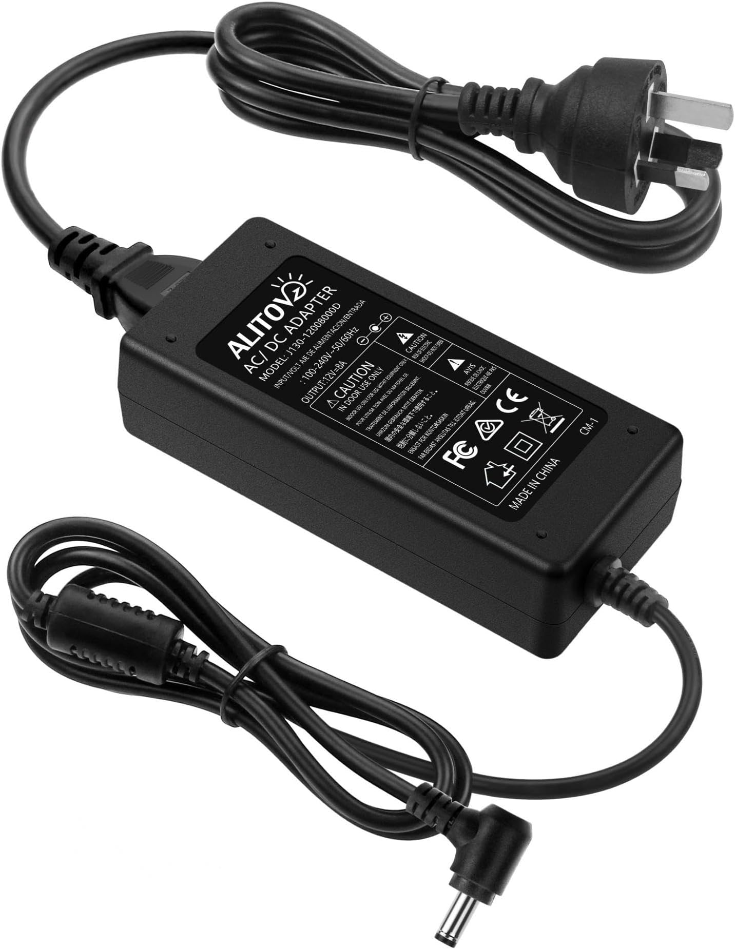 Facmogu AC to DC 12V Power Adapter, AC 100V-240V to DC 12V 5A 60W Power ...