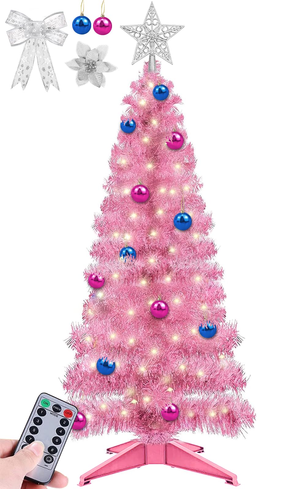 Pink Aluminum Christmas Tree Charlie Brown