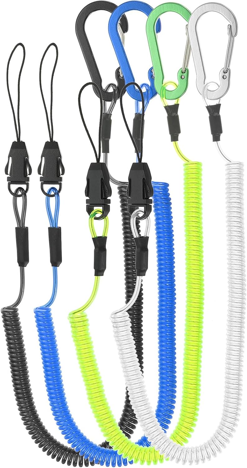 Amazon.com: PATIKIL 4pcs Retractable Spring Coil Straps, 6" Spiral ...