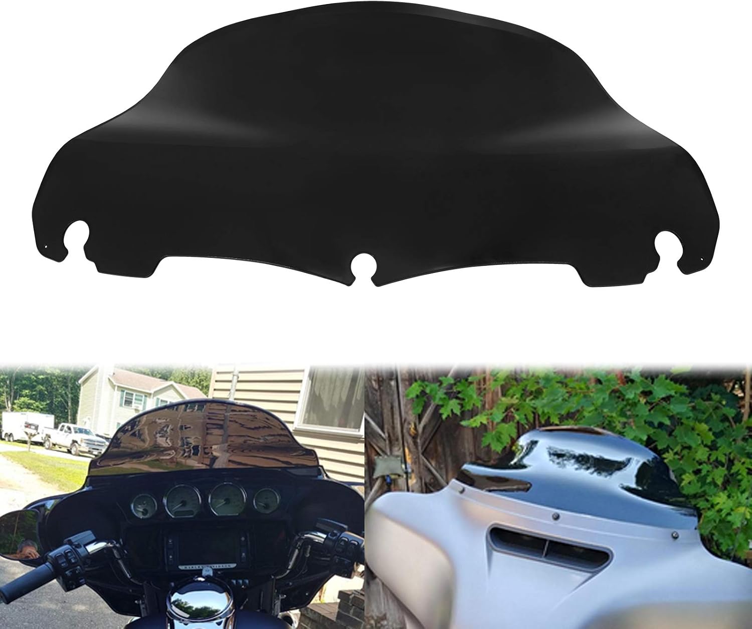 Amazon.com: 9'' Windshield Windscreen Wave Fairing Fit for Harley ...