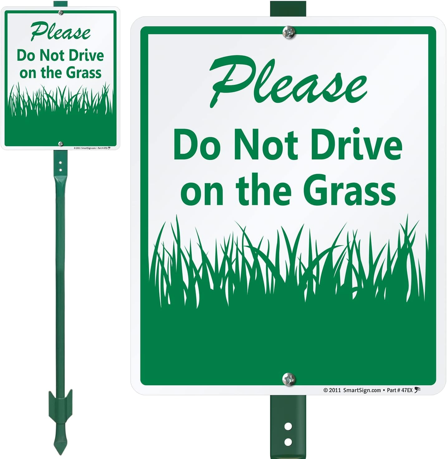 Amazon.com: Do not Drive or Park on Grass Sign, Yuntarda 2-Pack 10”x14 ...