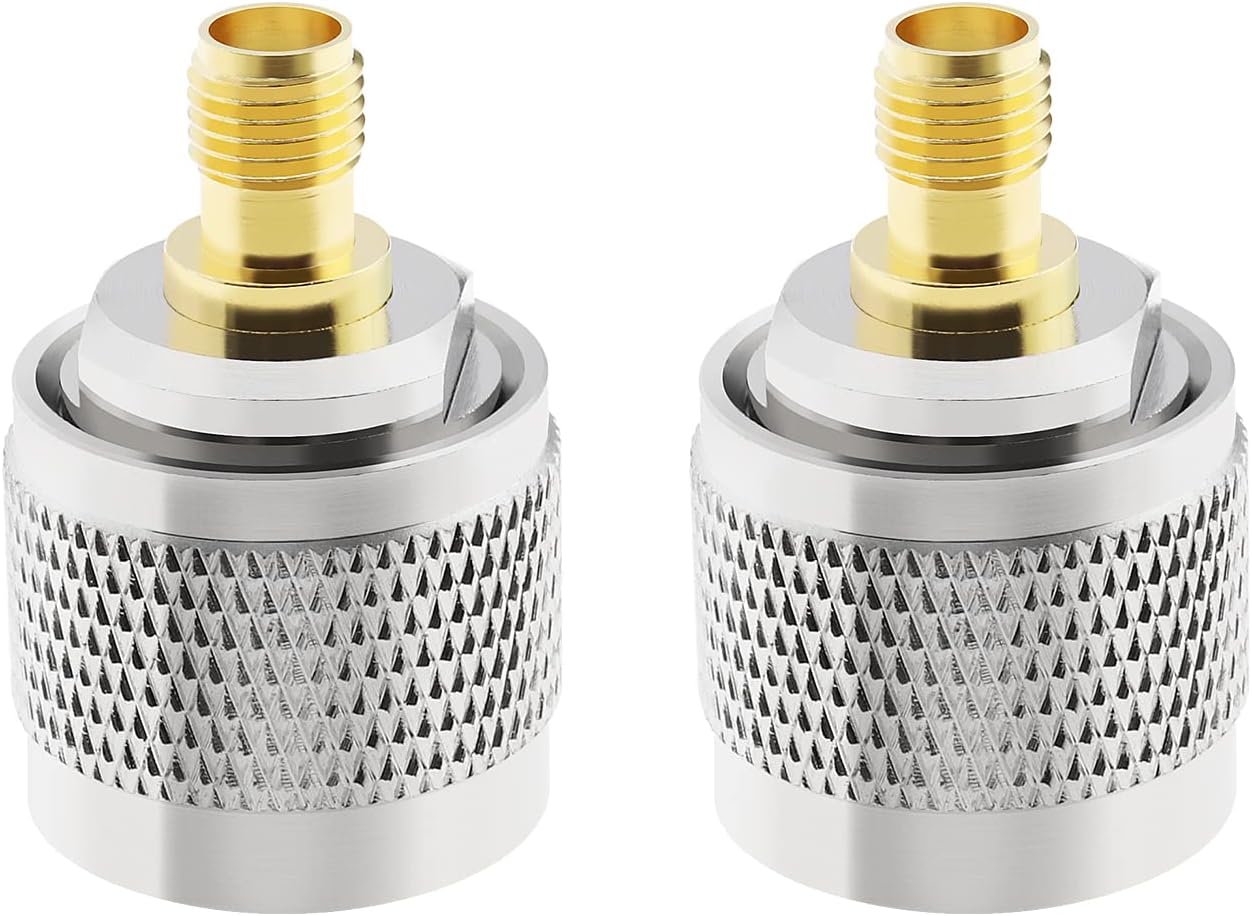 The Lord of the Tools 2Pcs N Type Male to SMA Female RF Adapters RF Plug Coaxial Adapter N to ...