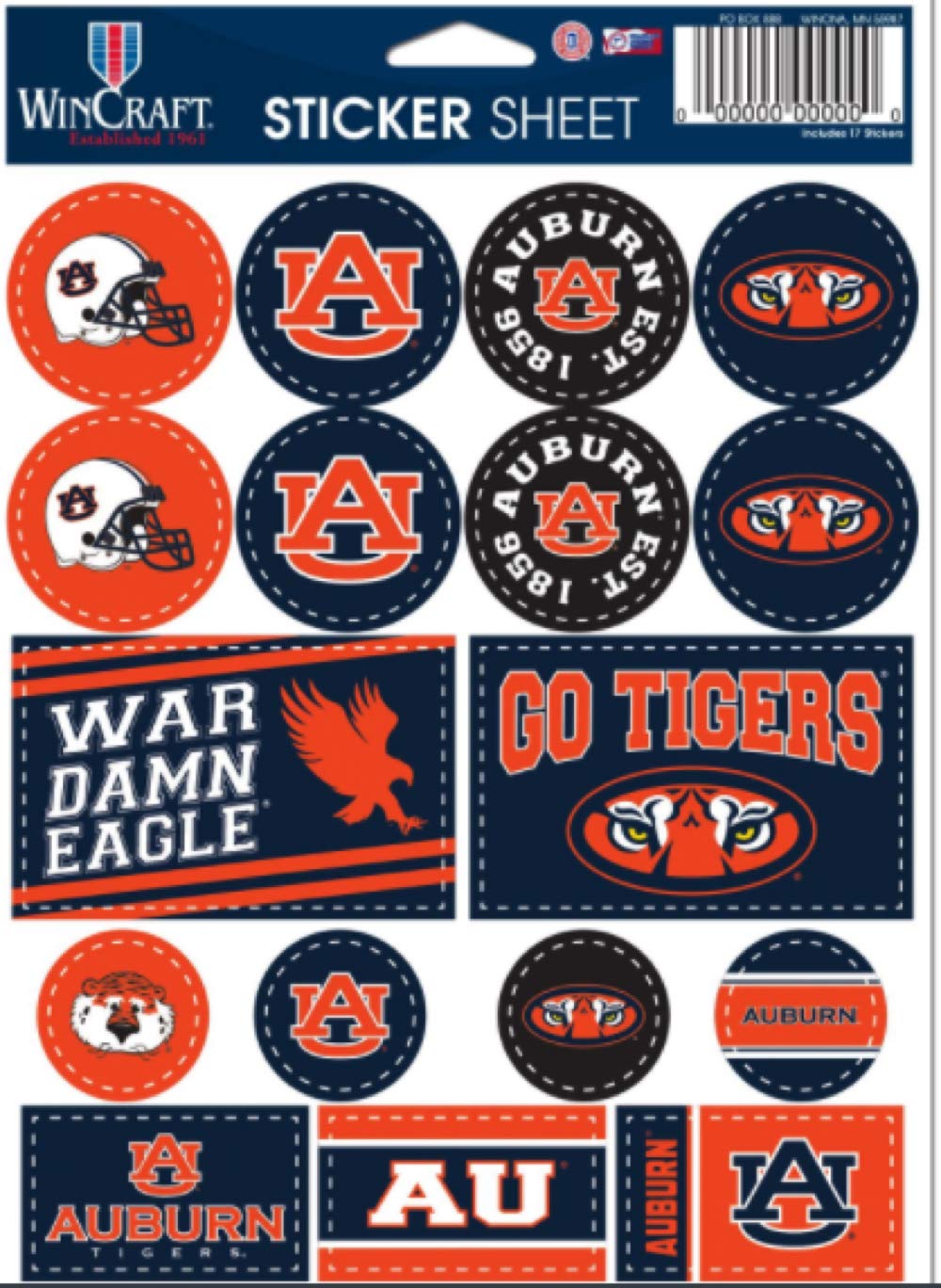 Amazon.com: WinCraft NCAA Auburn University Tigers Vinyl Sticker ...