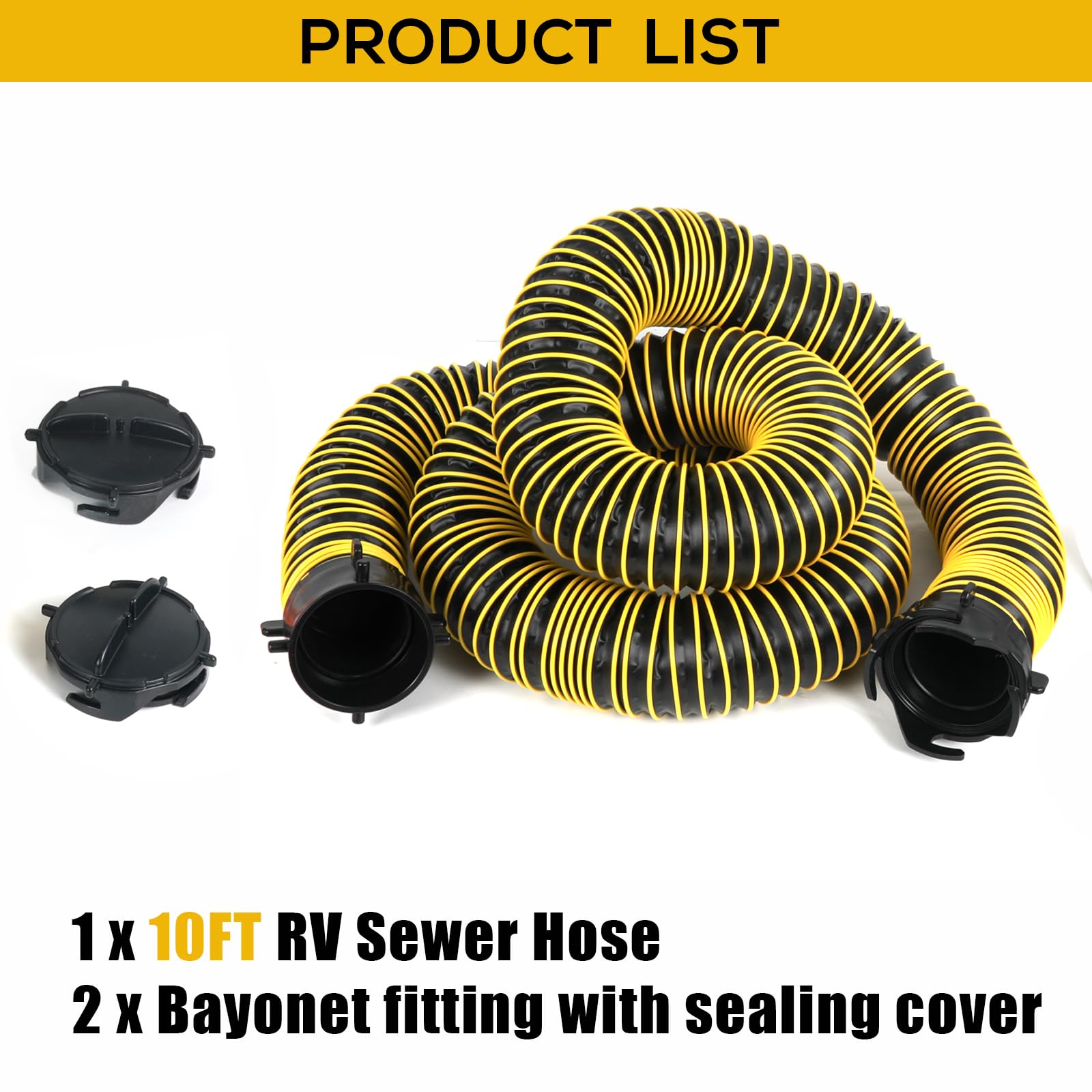 Snapklik.com : LITBM 10FT RV Sewer Hose Extension, 24-Mil Heavy Duty ...