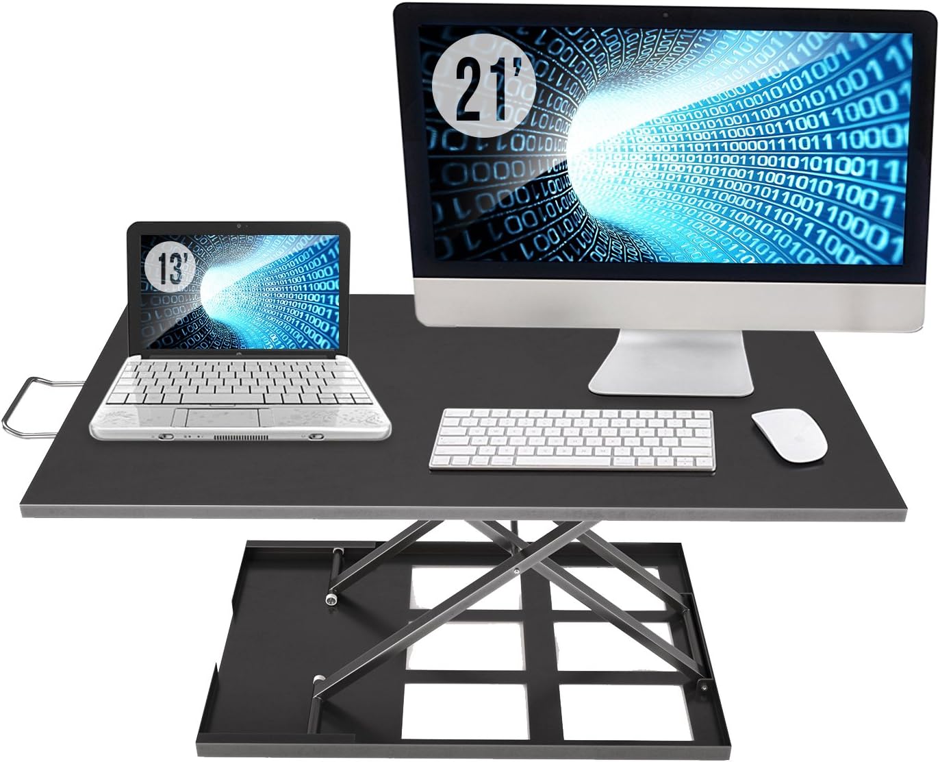 Amazon.com: Standing Desk Converter Adjustable Height - Sit To Stand Up ...