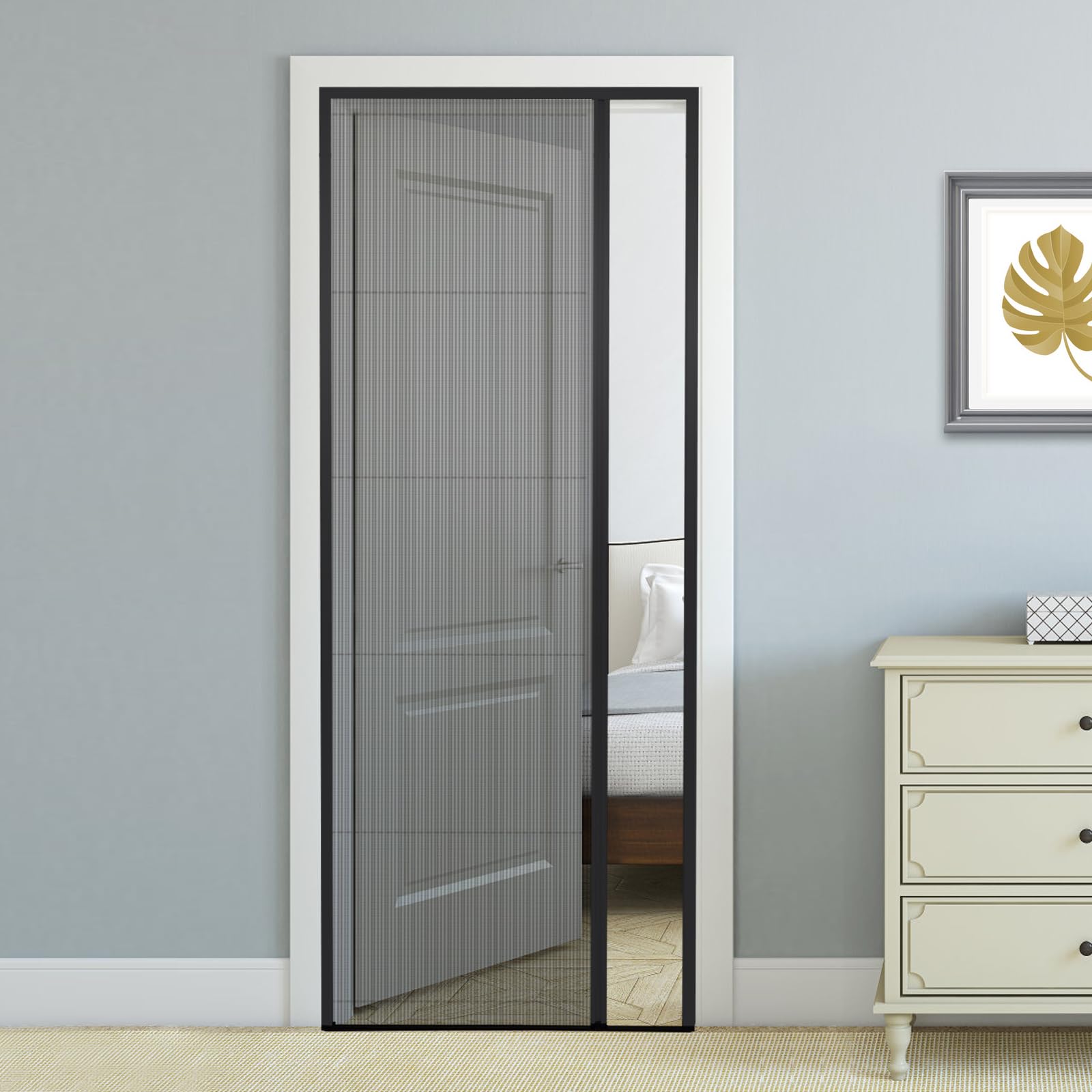 MaKefeile Retractable Screen Doors Aluminum Frame Low Track Sliding ...