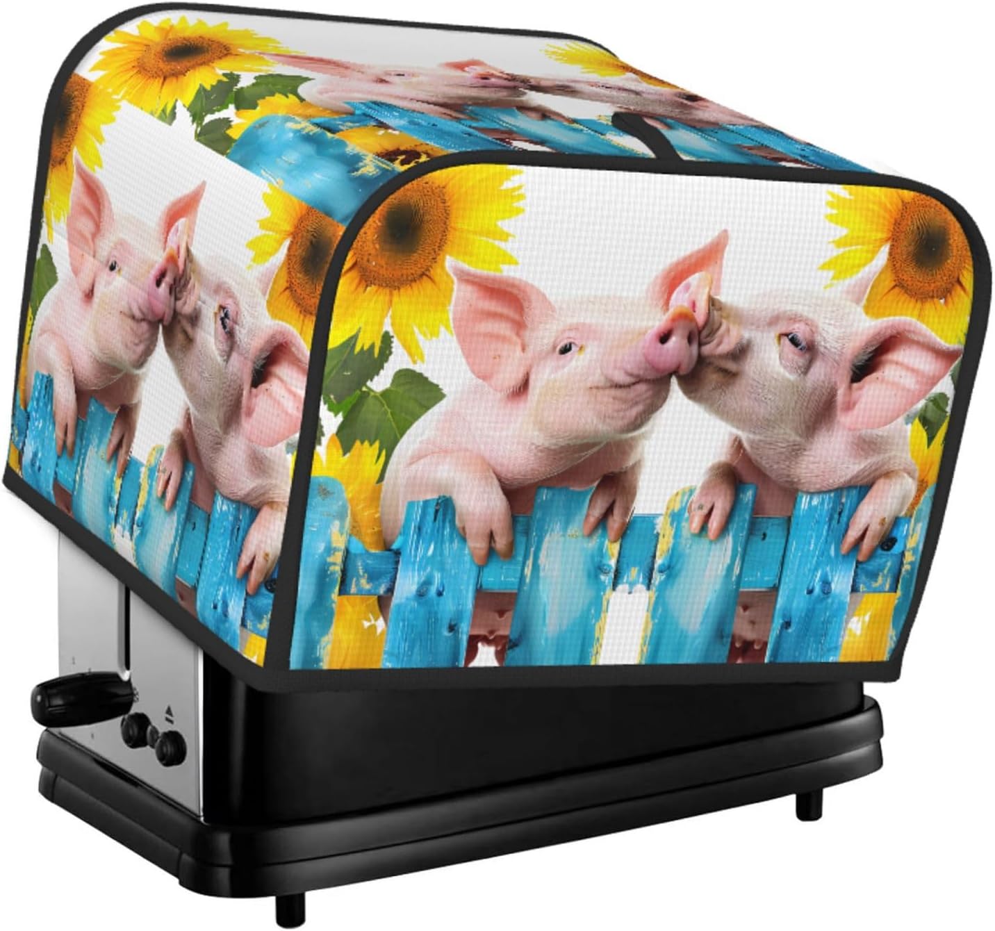 Amazon.com: DXTKWL Toaster Cover 4 Slice Cute Pig Sunflower Waterproof ...