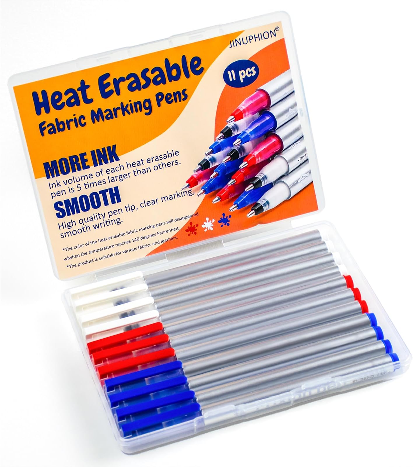 Amazon.com: Onwon Heat Erasable Fabric Marking Pens with 8 Refills, 4 ...