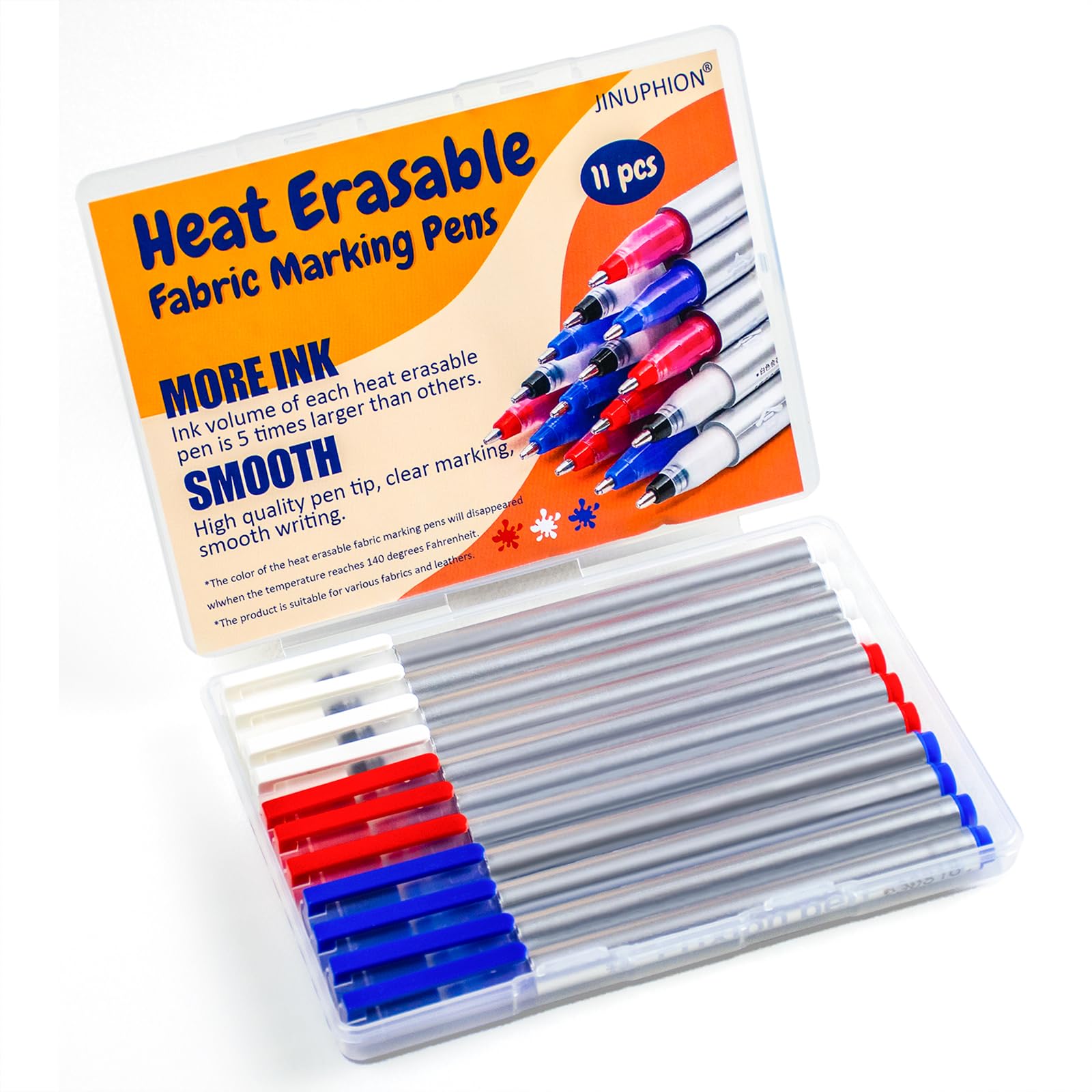 Amazon.com : JINUPHION Heat Erasable Fabric Marking Pens Set | 11Pcs 3 ...