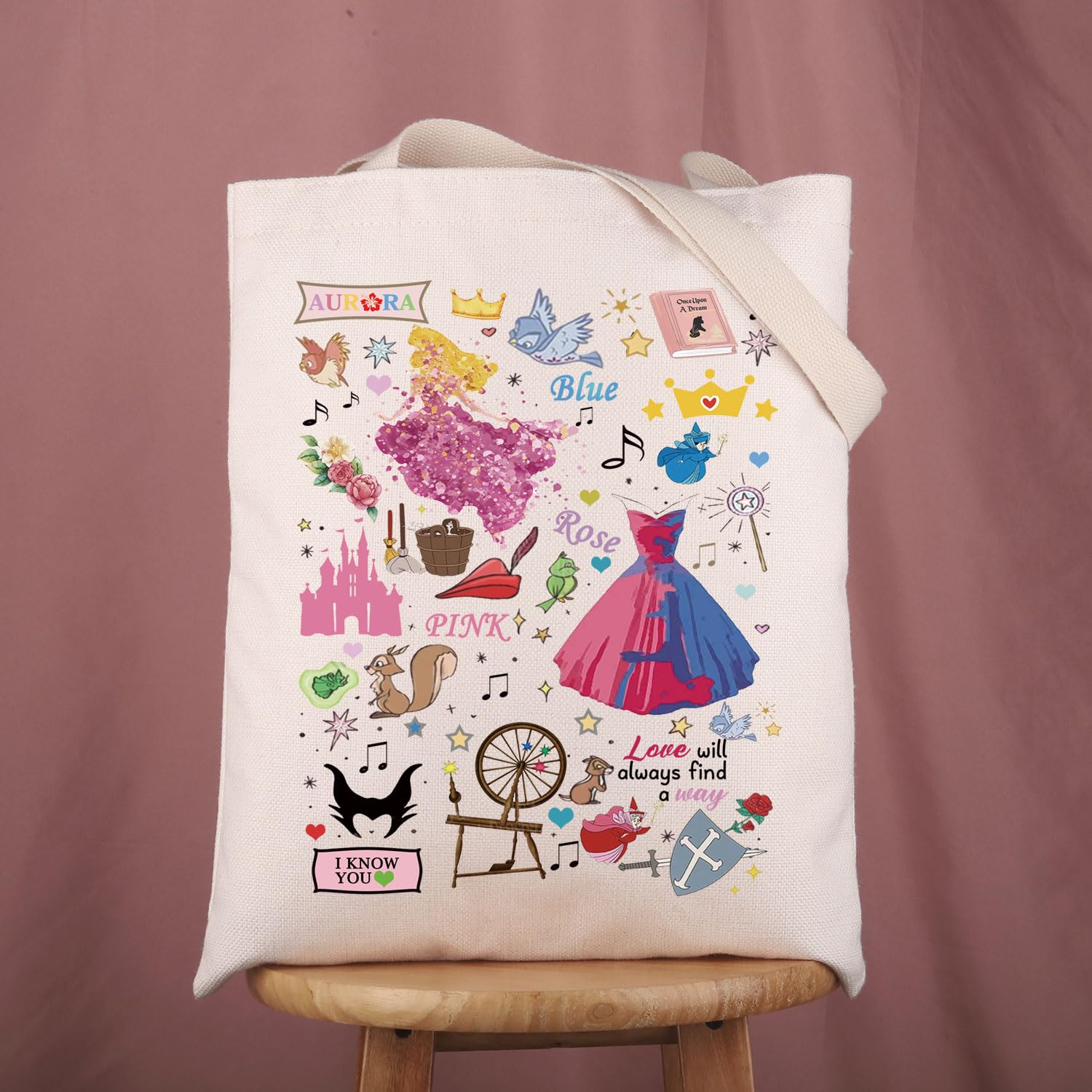Snapklik.com : Gzrlyf Sleeping Princess Tote Bag Movie Fairy Tale Gift ...