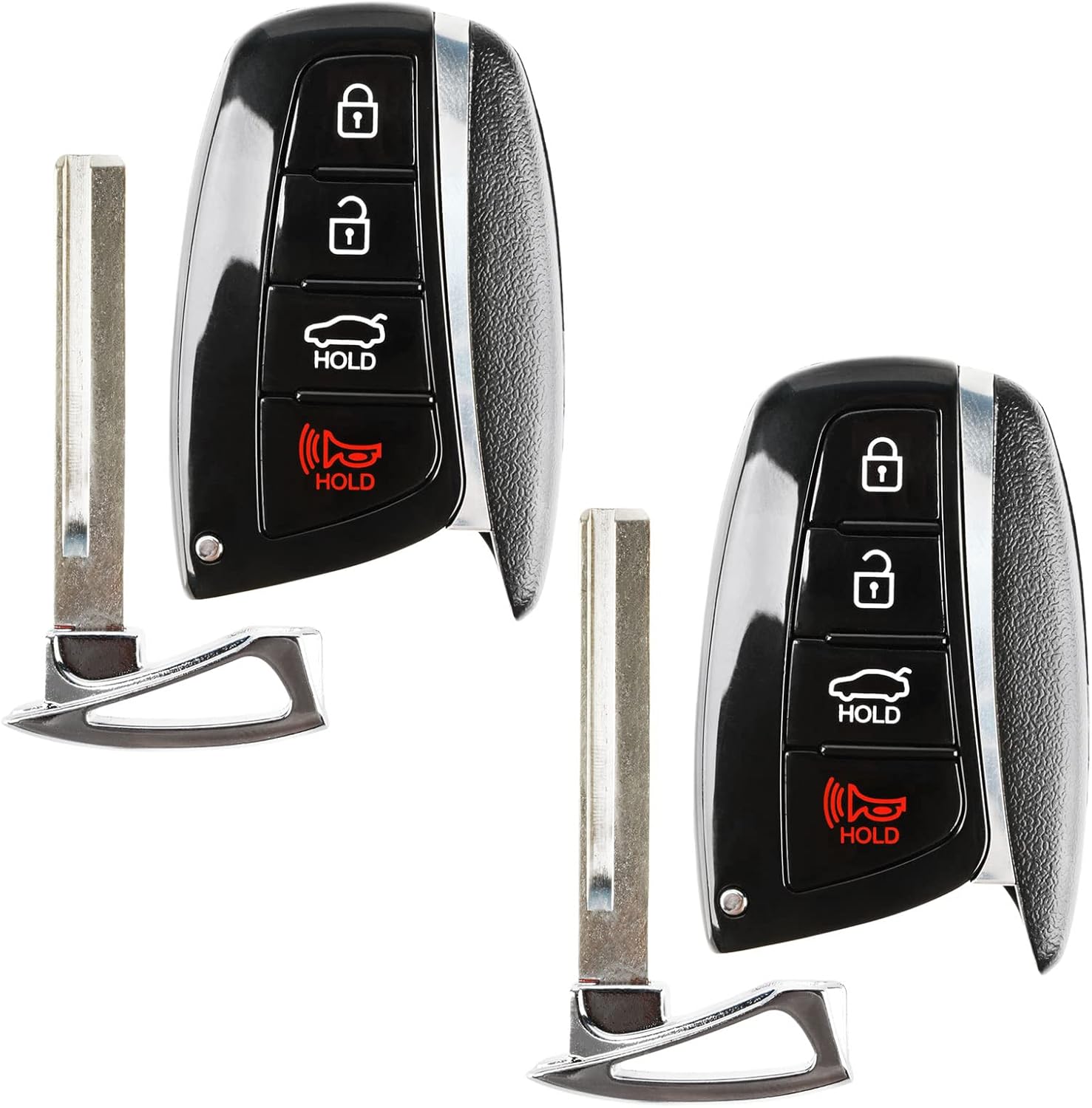 Amazon.com: 2x Remote 4btn Key Fob for Hyundai Sante Fe Genesis ...
