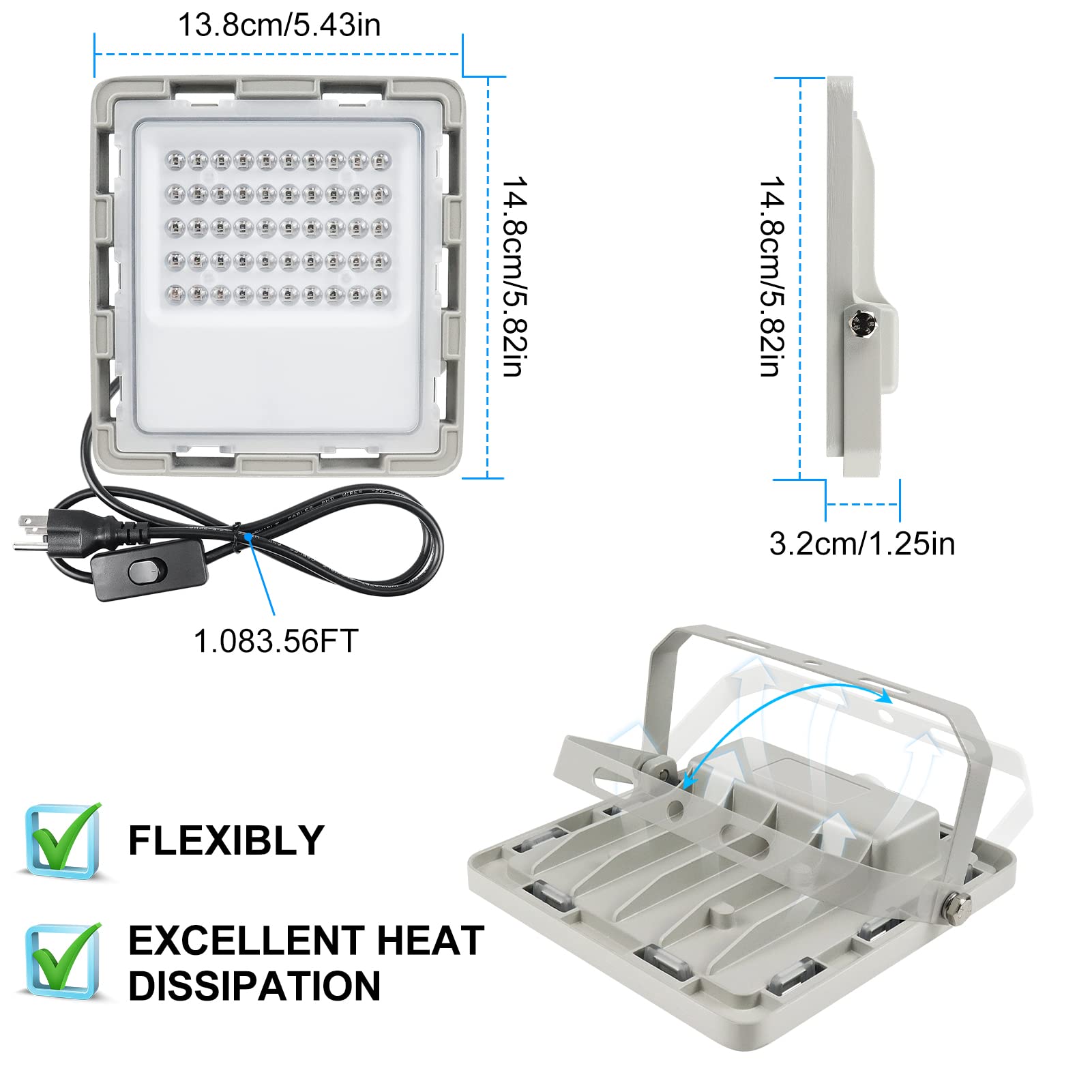 Snapklik.com : 30W UV Flood Light, IP66 Rated, 395nm-405nm Black Lights ...