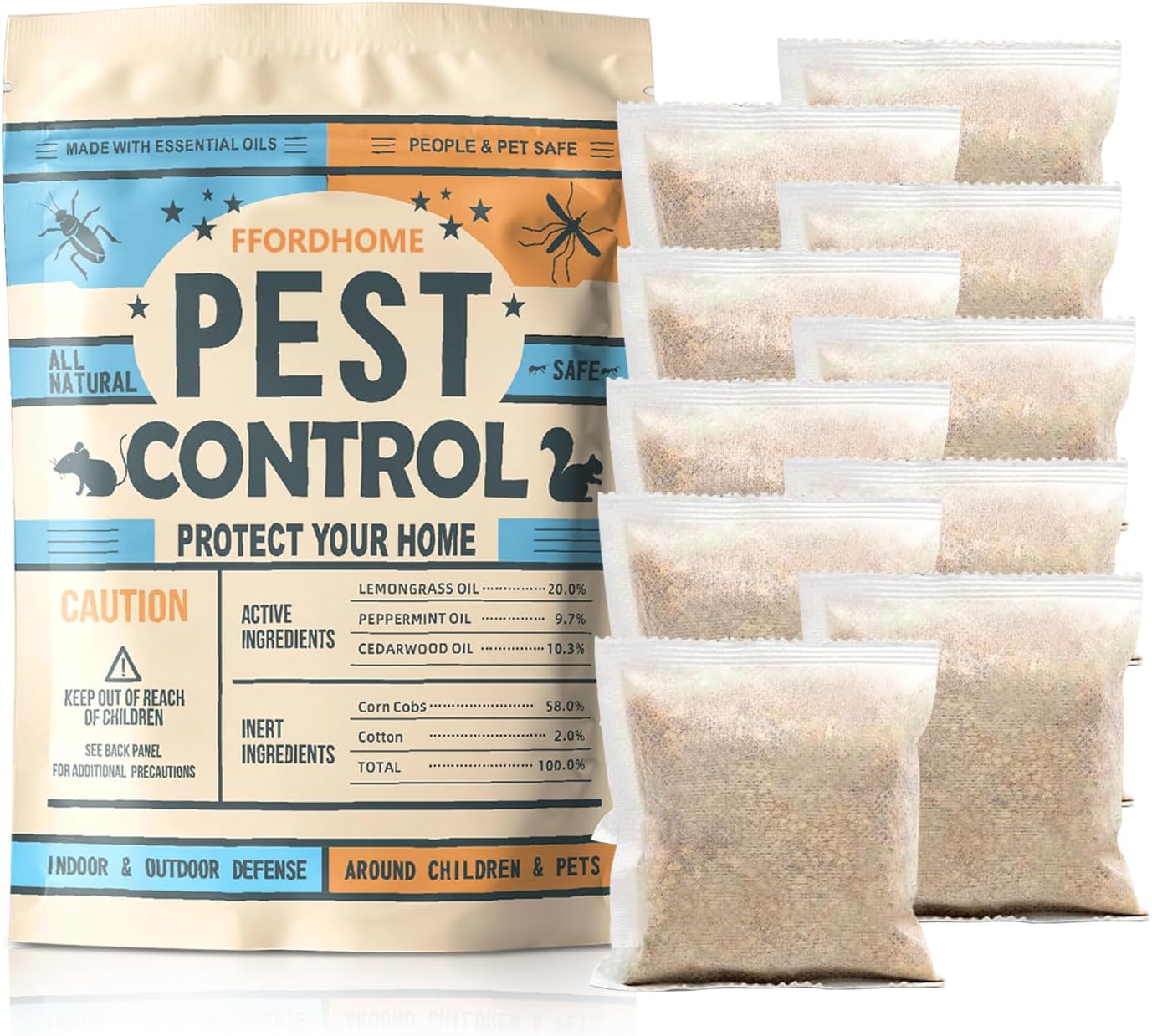 Amazon.com : FfordHome Pest Control Pouches,Mouse Repellent,Peppermint ...