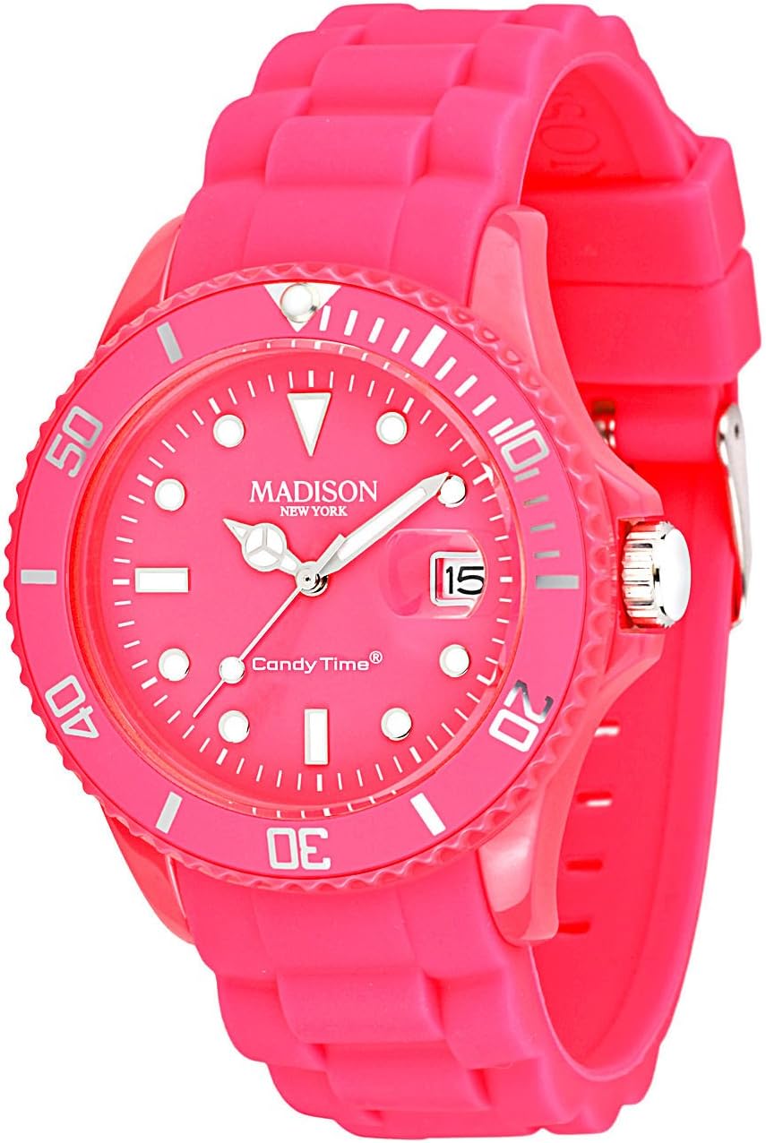 Amazon.com: Madison Candy Time XL Berry Unisex Watch G4167-20-1 ...