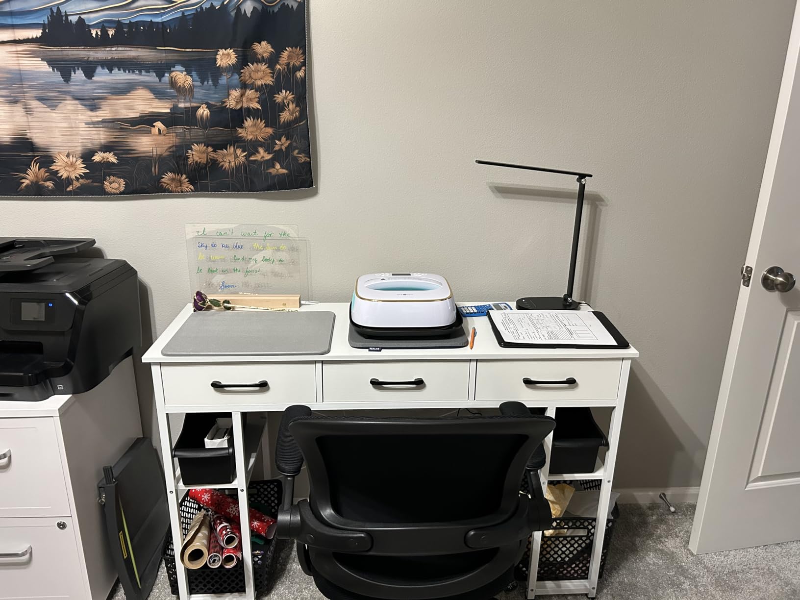 $22/mo - Finance ODK Office Small Computer Desk: Home Table with Fabric ...