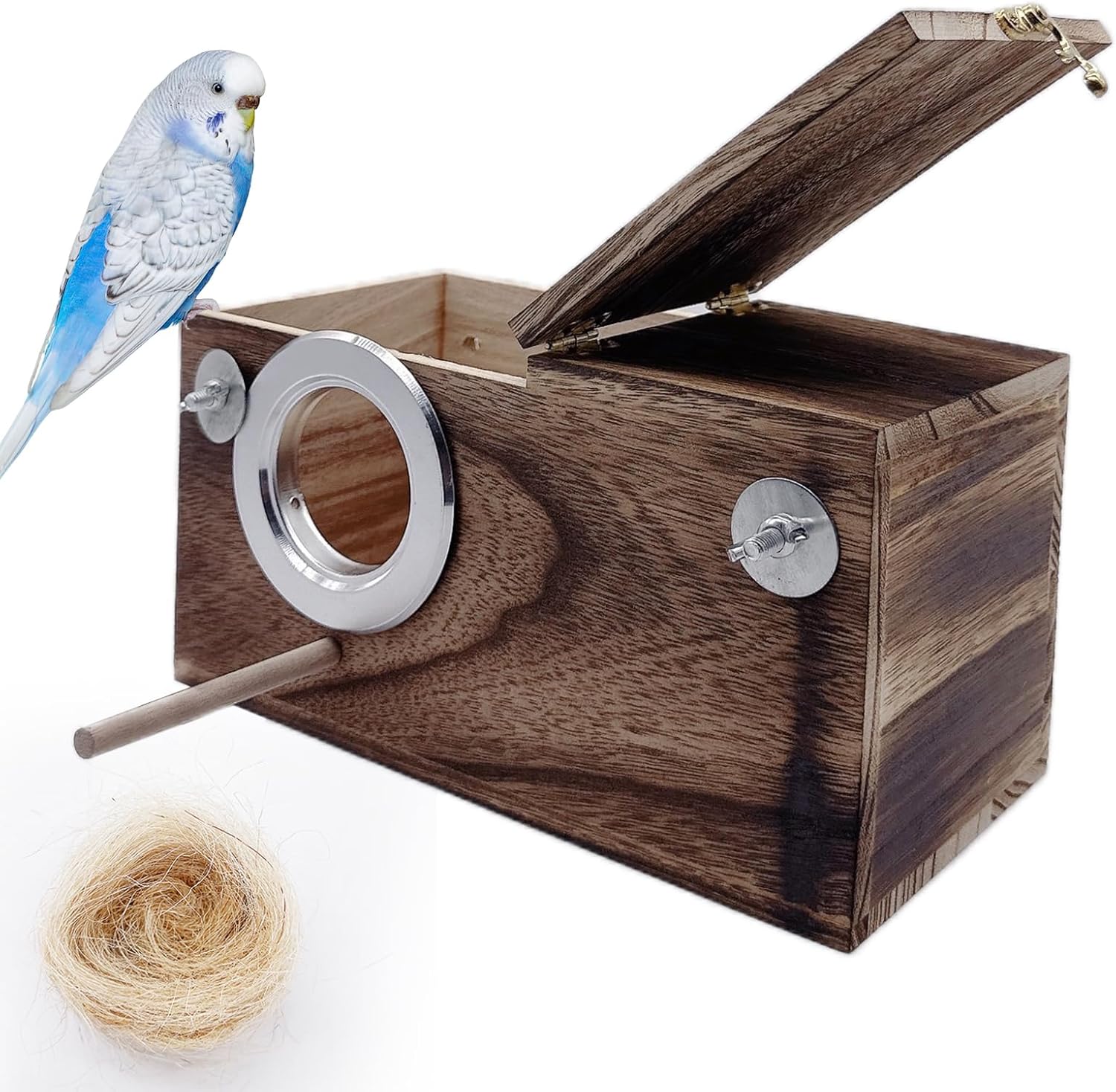 Amazon.com : kathson Parrots Nesting Box Parakeet Nest House for Cage ...