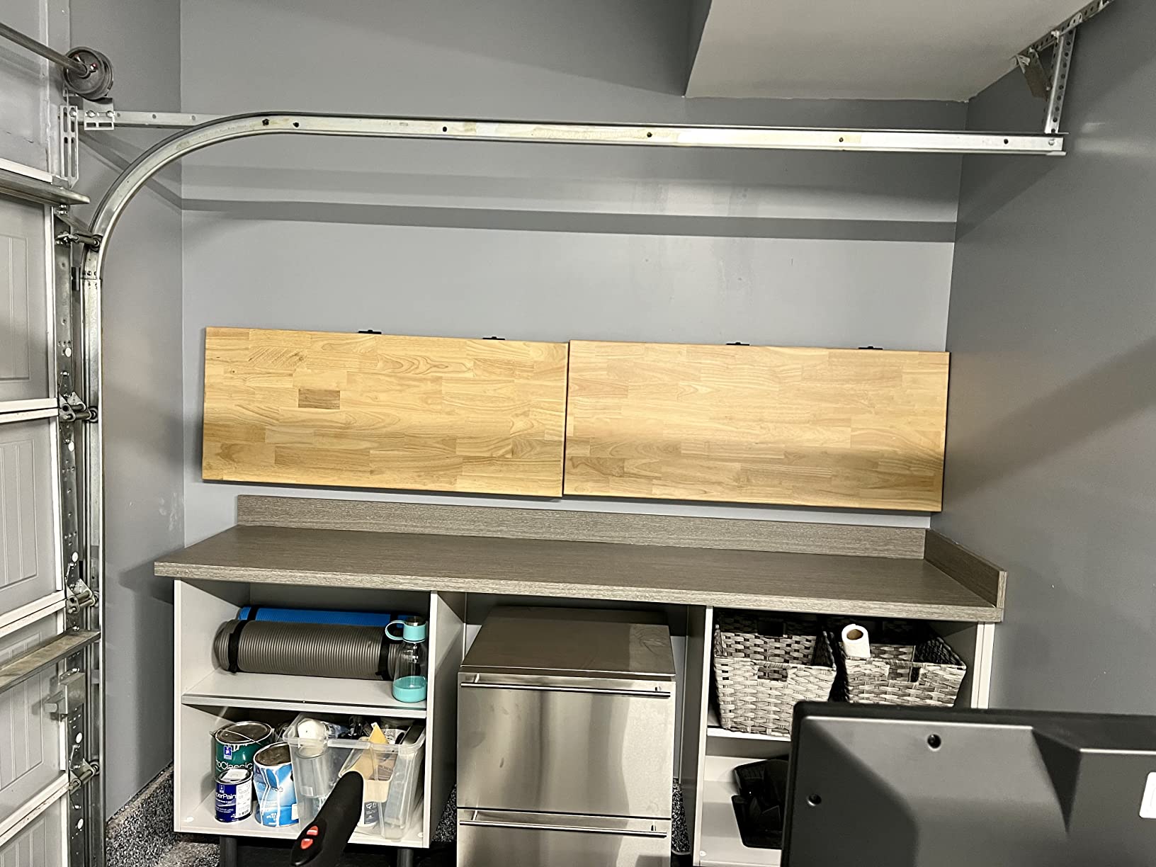 $27/mo - Finance SafeRacks Heavy Duty Wall Mounted Folding Table | Collapsible Workbench with ...