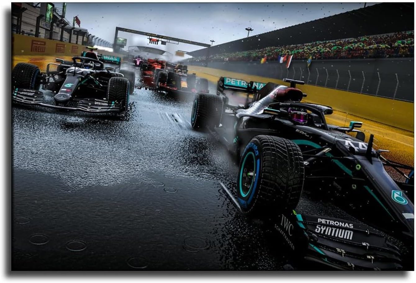 Amazon.com: Iconic Arts Laminated 42x24 Poster: Mercedes amg Petronas ...