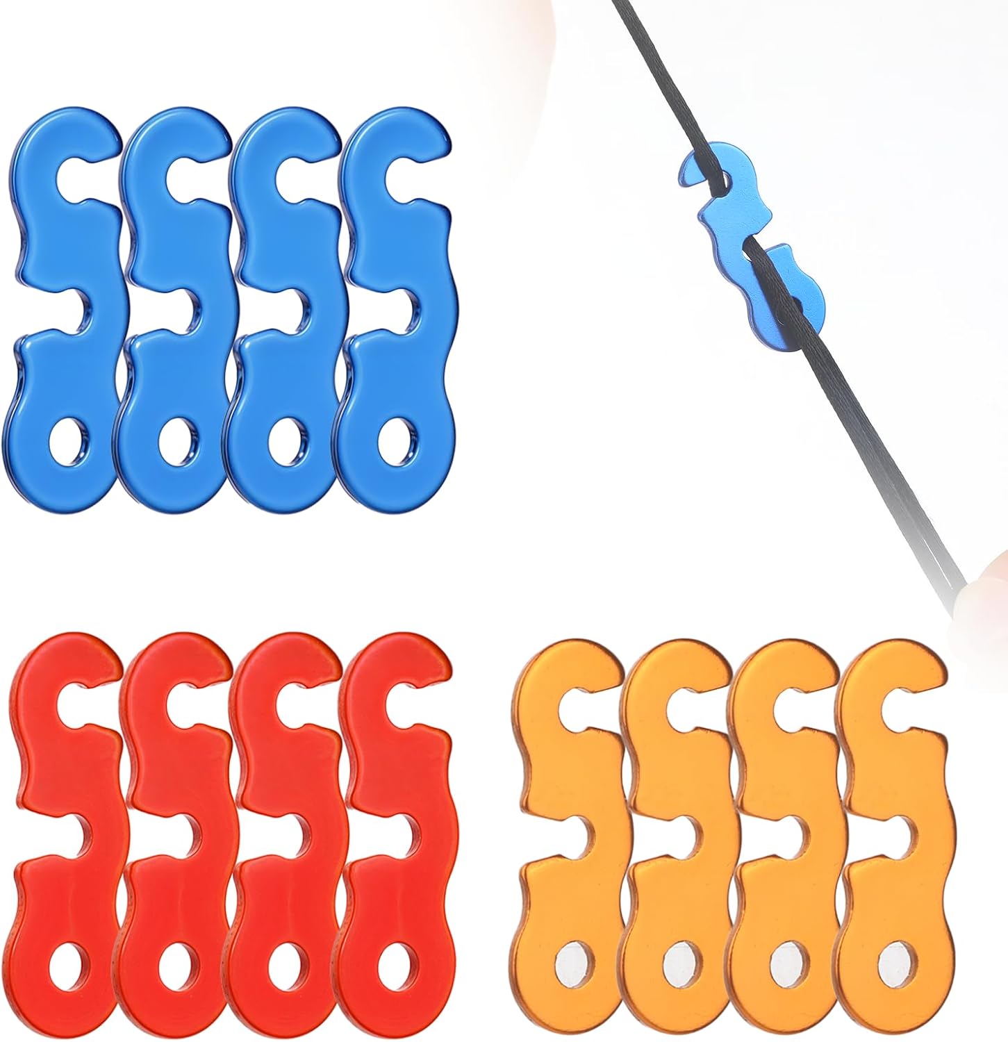 Amazon.com : 12 Pack Guyline Tensioner, 3 Colors Aluminum Alloy Guy ...