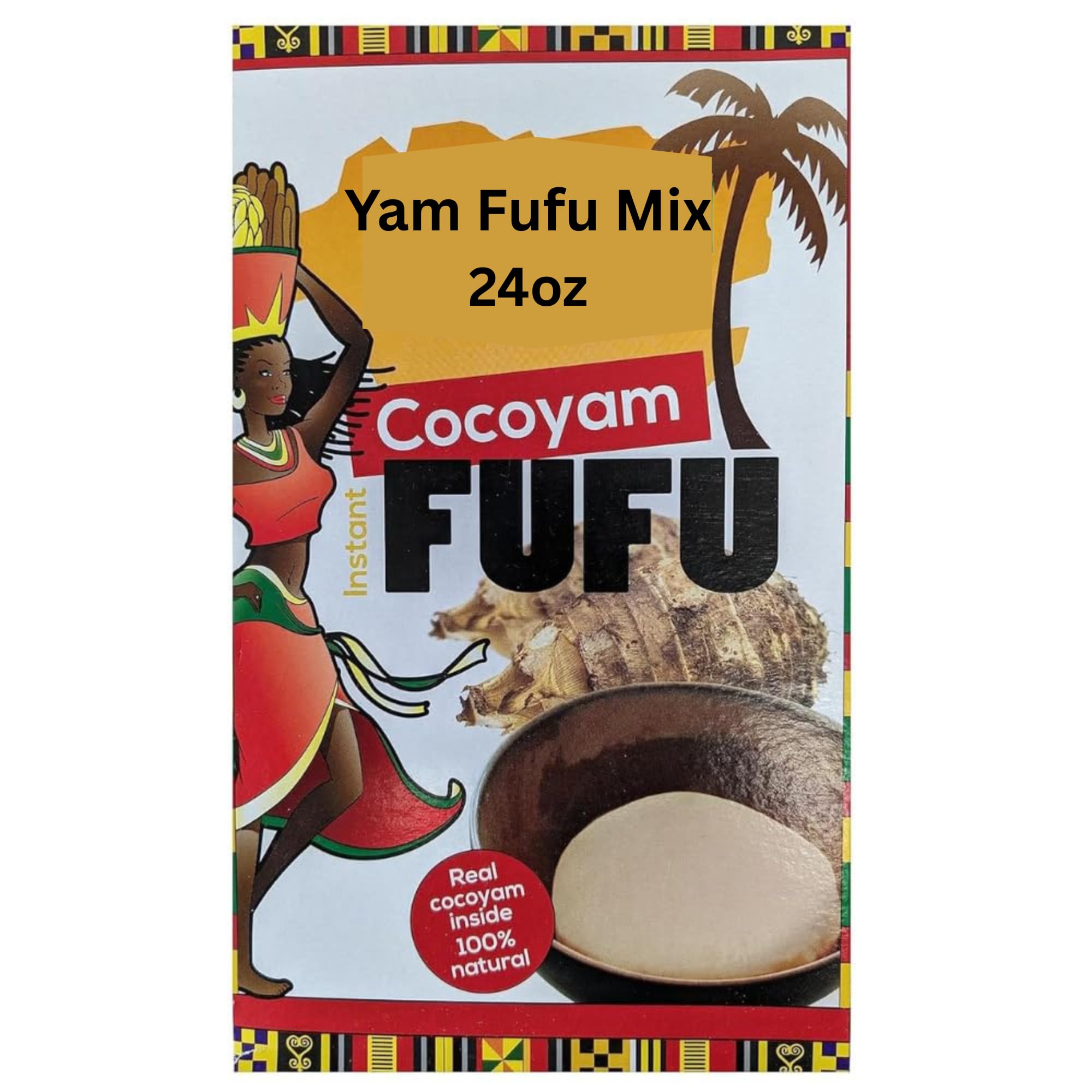 African Delights Premium Organic Fufu Flour African Yam Fufu Mix ...