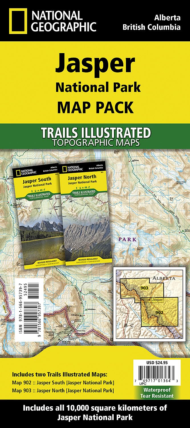 Jasper National Park Map Jasper Topographic Map