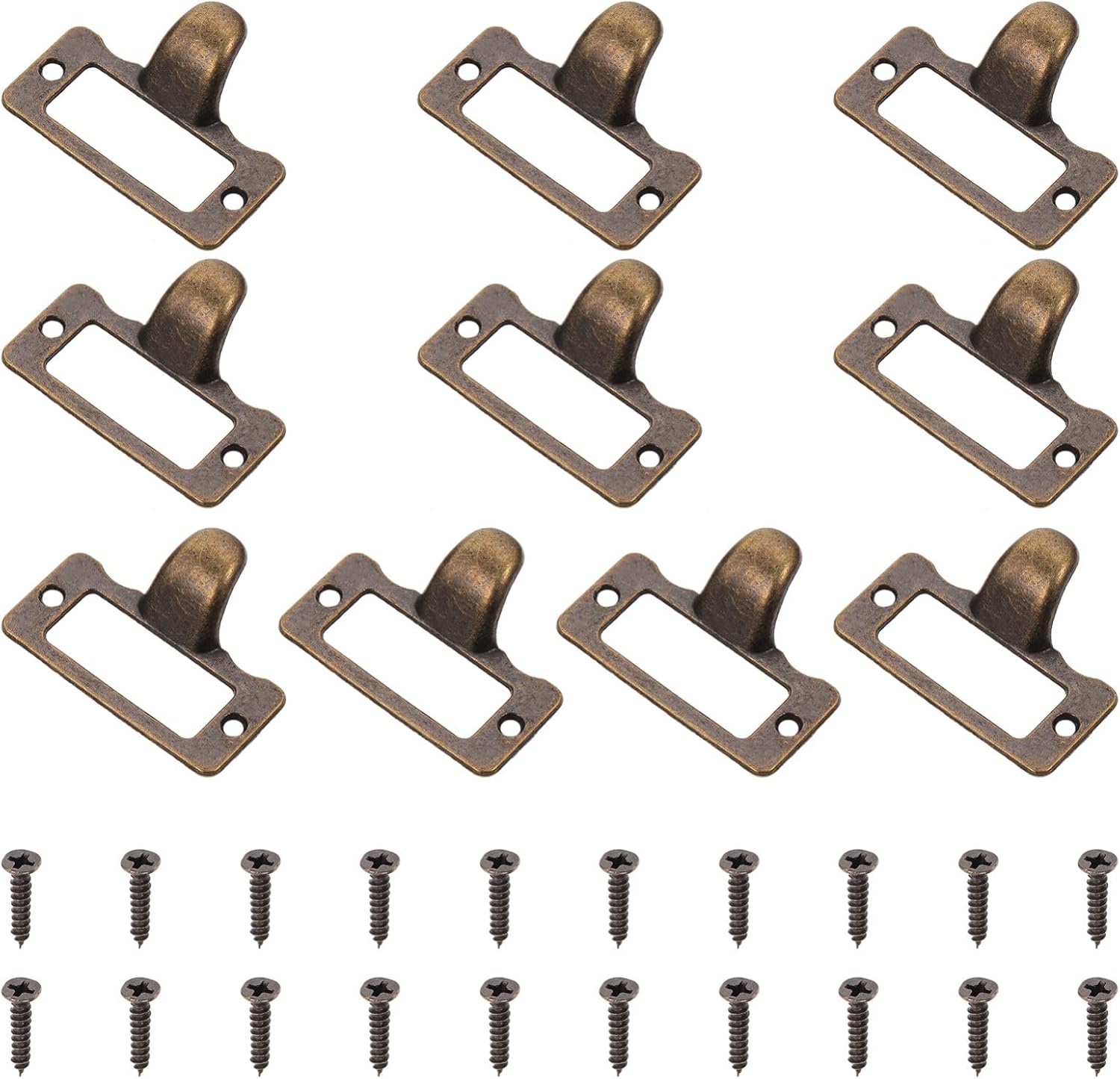 Uonlytech 10pcs Antique Label Pull Handles Handles Cabinets Vintage ...