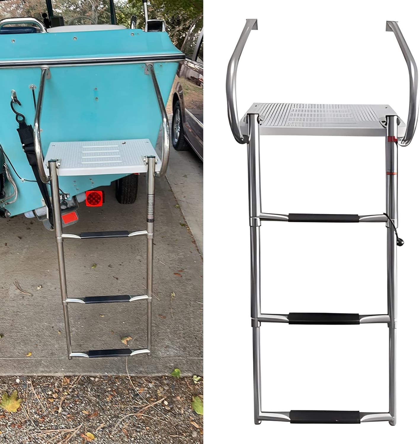 Amazon.com: Stainless Steel Swim Platform Ladder Marine Yacht 2/3 Steps ...