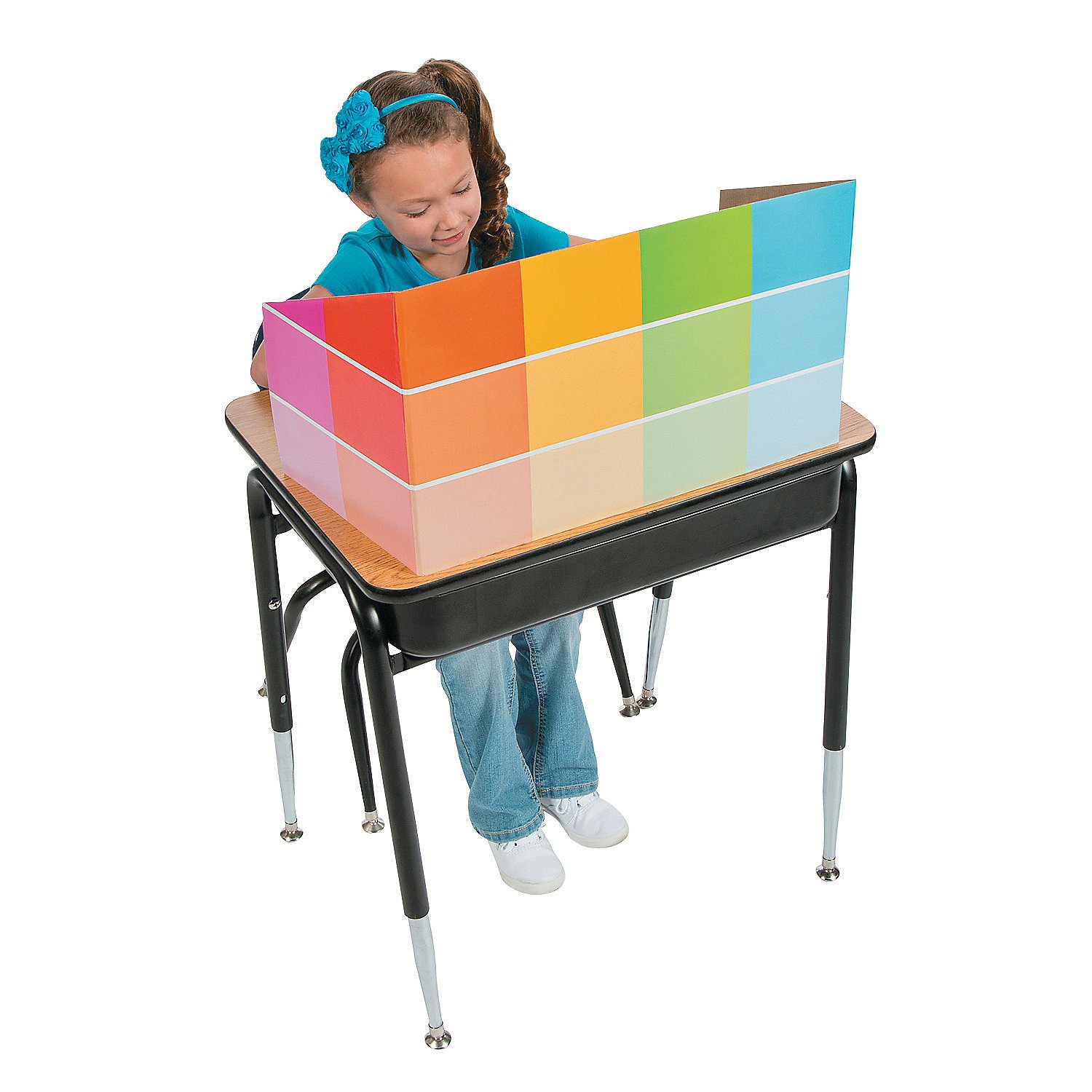 Fun Express Rainbow Desk Divider And Study Carrel Set 6 | Desertcart INDIA