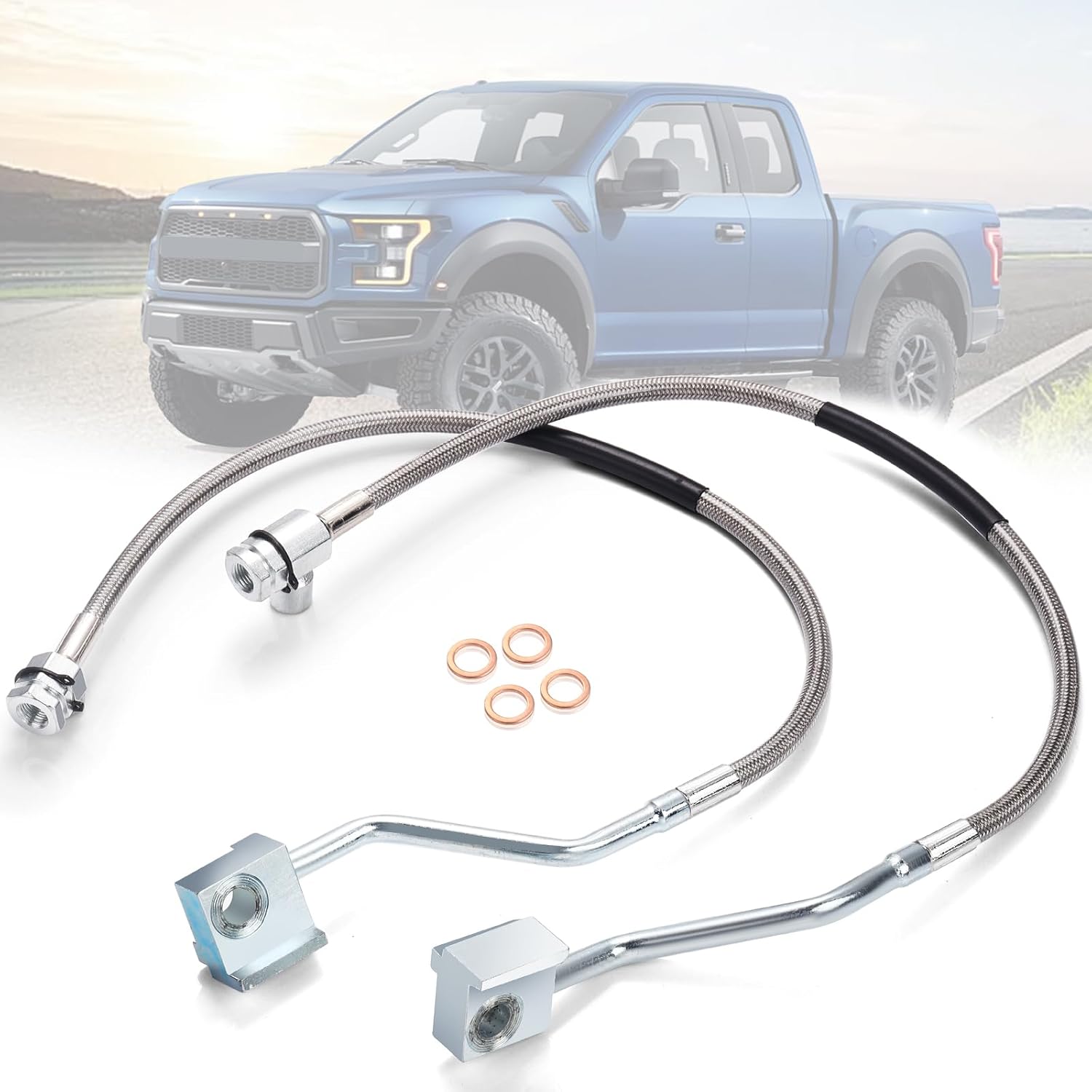 Amazon.com: 89310S 4-6" Front Stainless Brake Lines - Front Brake Lines ...