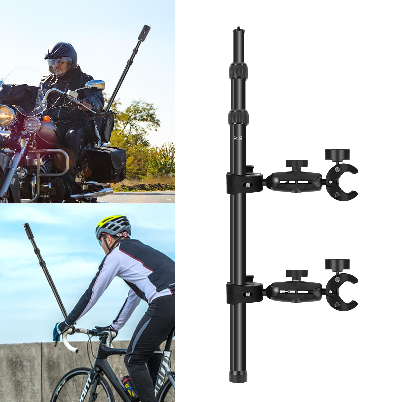 Amazon.com : Vasgather Motorcycle Action Camera Mount Kit for Insta 360 ...