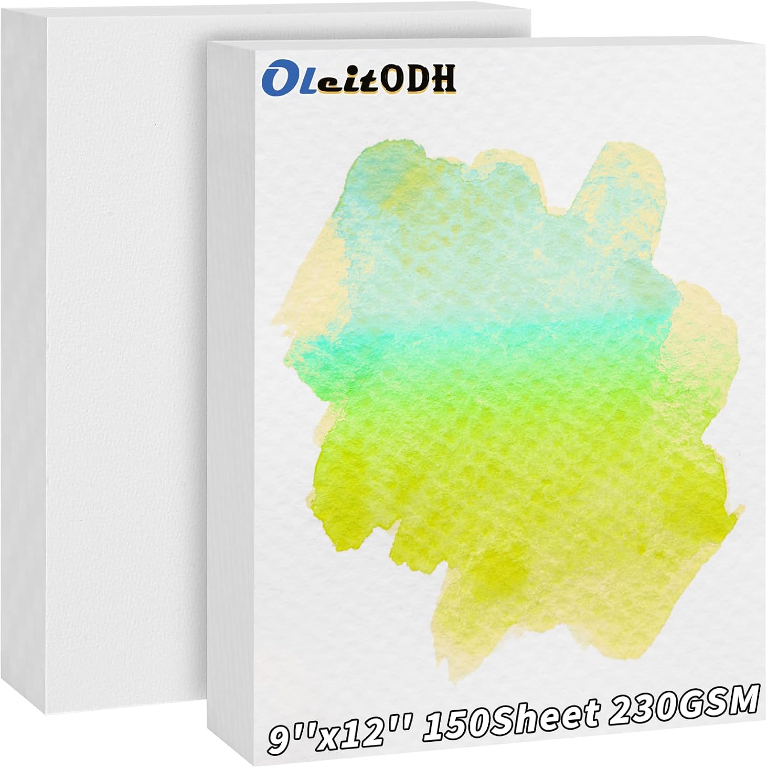 Amazon.com: 150 Sheets Cotton Watercolor Paper Pad-230GSM Art Paper-9 x ...