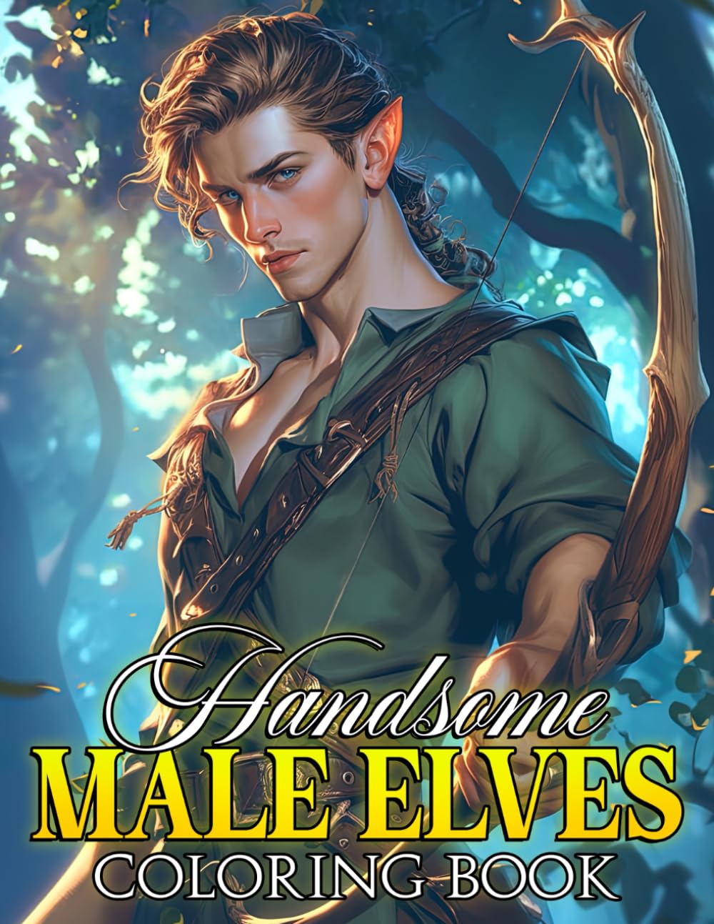 Amazon.com: Handsome Male Elves Coloring Book: Majestic Beauty Coloring ...