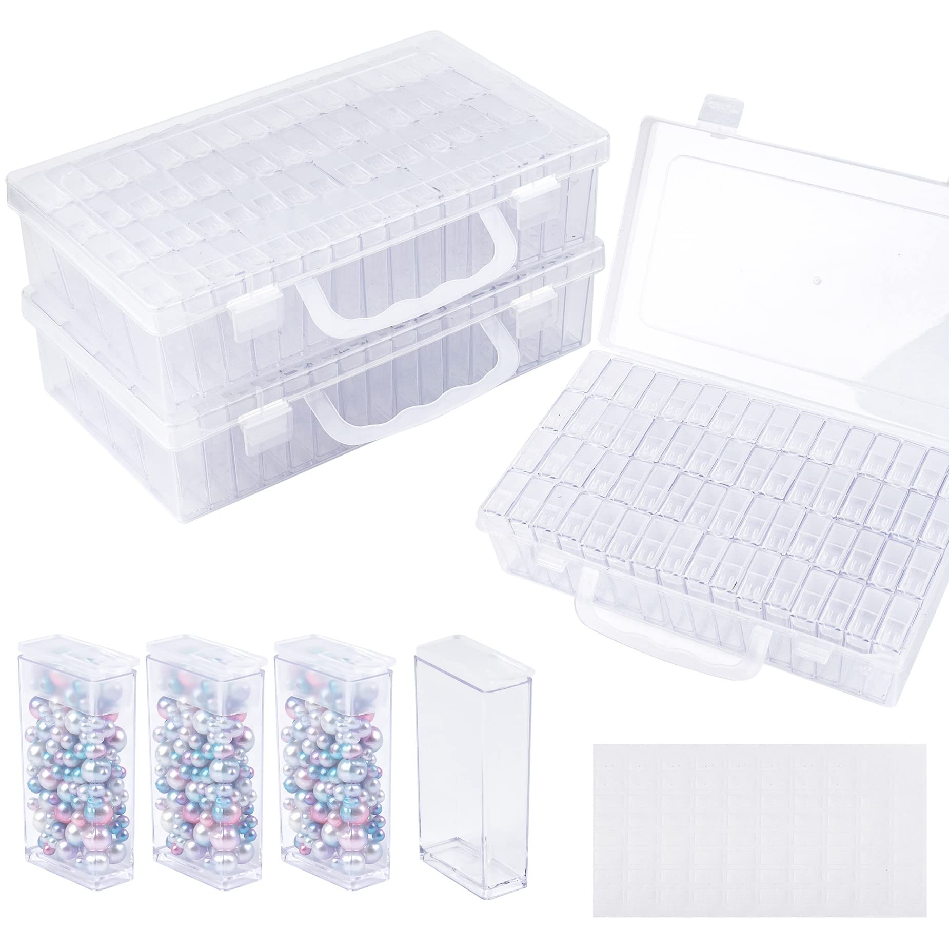 Amazon.com: Framendino, 3 Pack 64 Grids Diamond Storage Containers ...