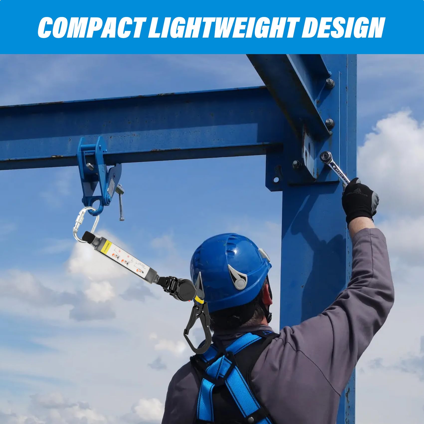 Snapklik.com : Self Retracting Lifeline 6ft, Retractable Lanyard Fall ...