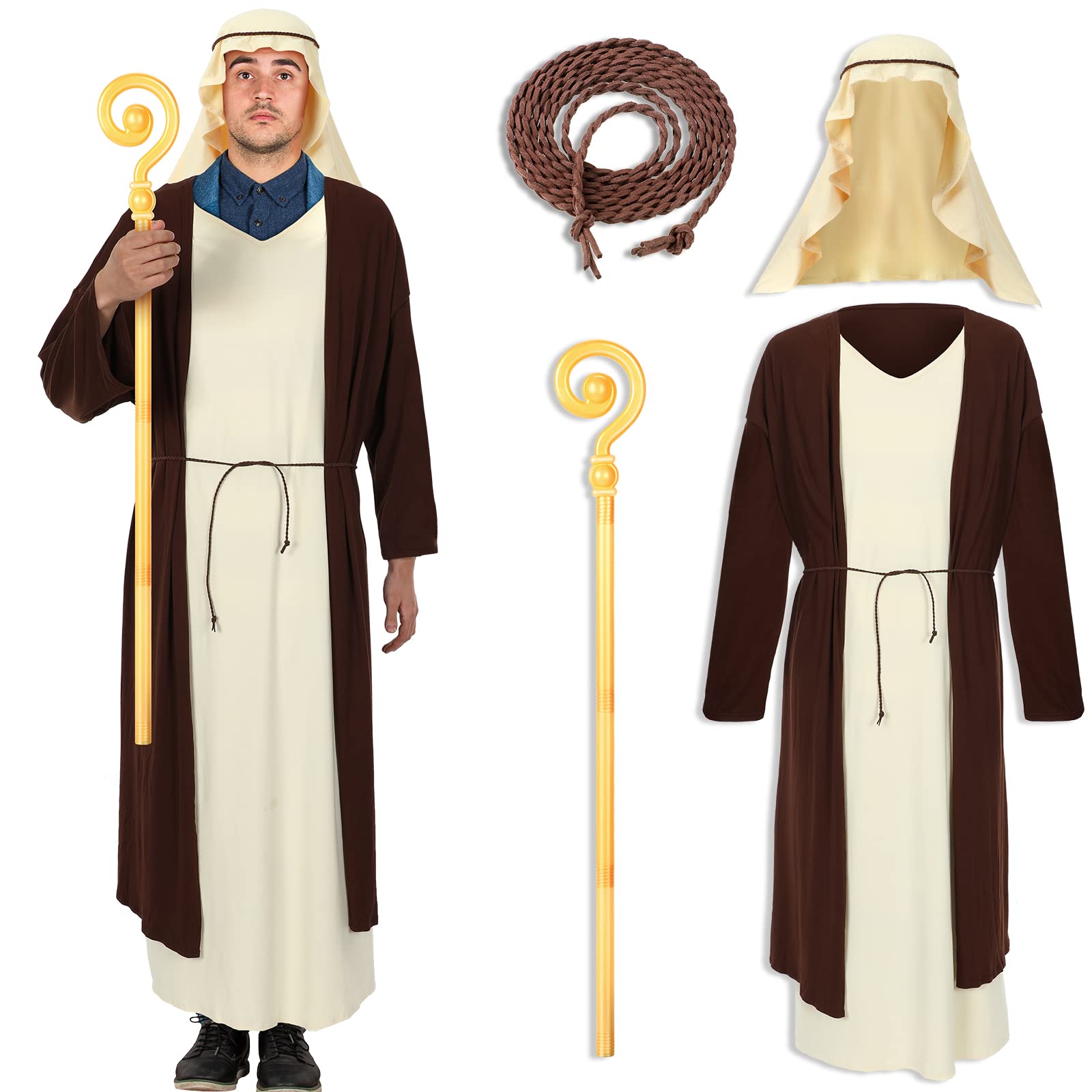 Snapklik.com : Jinei Jesus Costume Adult Mens Saint Biblical Religious ...
