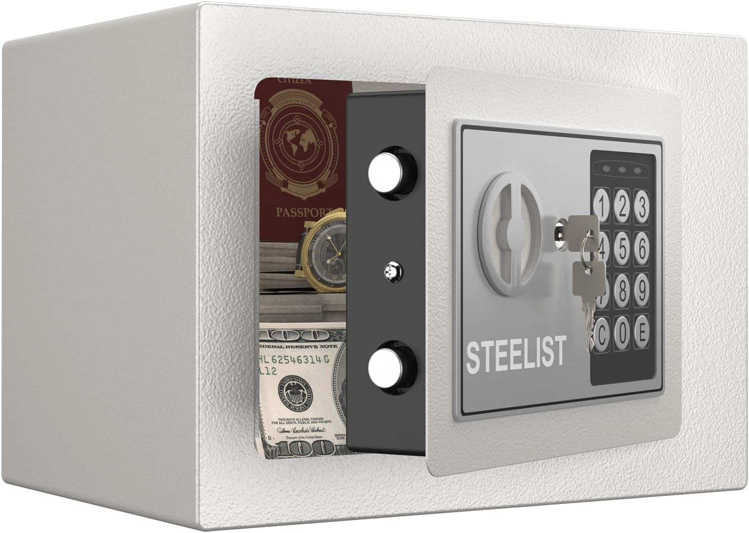 STEELIST Small Safes for Home, Hotel Fire Safe, 0.23 Cubic Feet ...