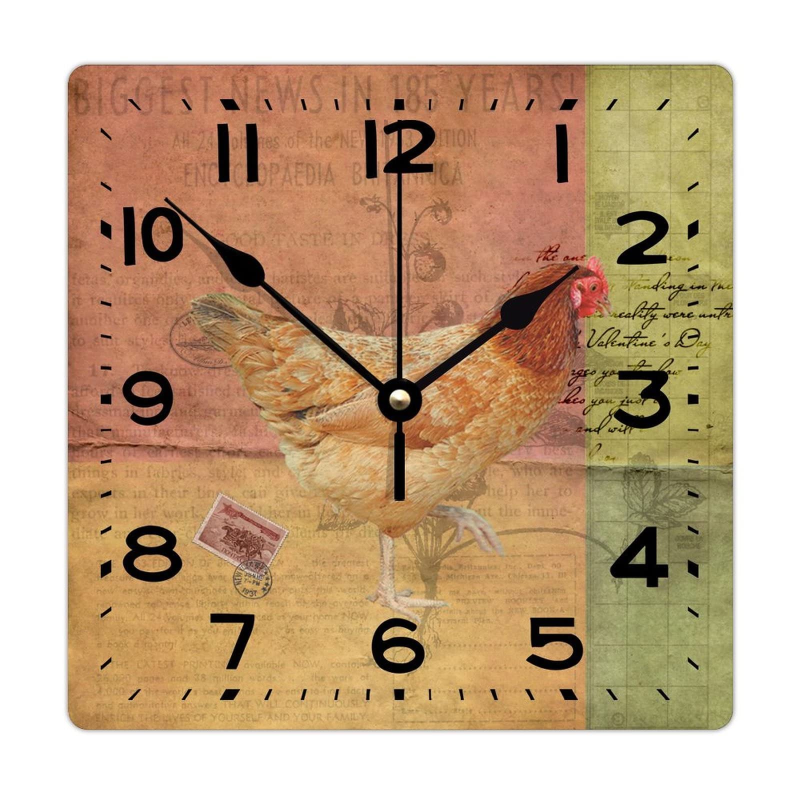 Reloj De Pared Cuadrado De Madera Reloj De Pared MADERA Decorativa