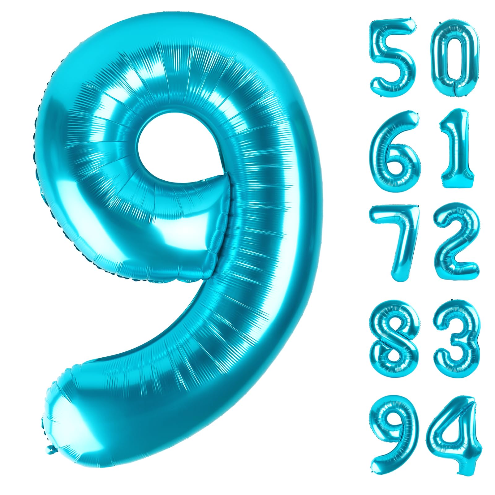 Snapklik.com : 9 Balloon, Blue Number Balloons 40 Inch, 9th Giant ...