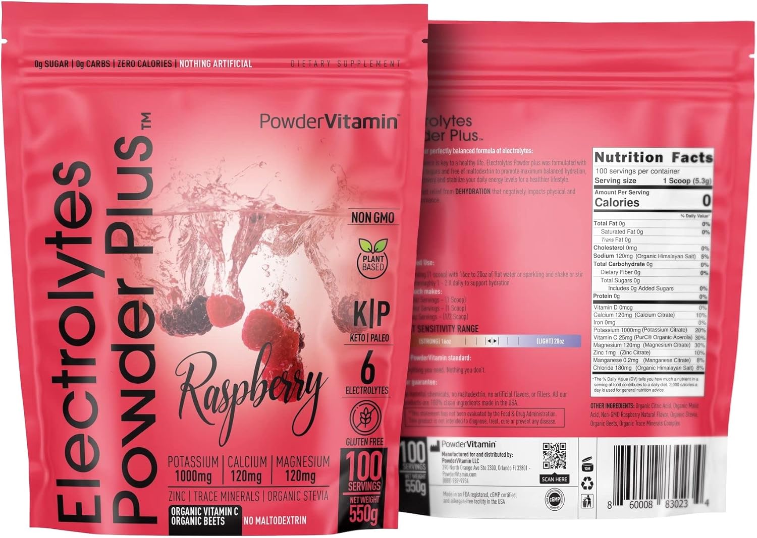 Amazon.com: PowderVitamin Electrolytes Powder Plus (100 Servings ...