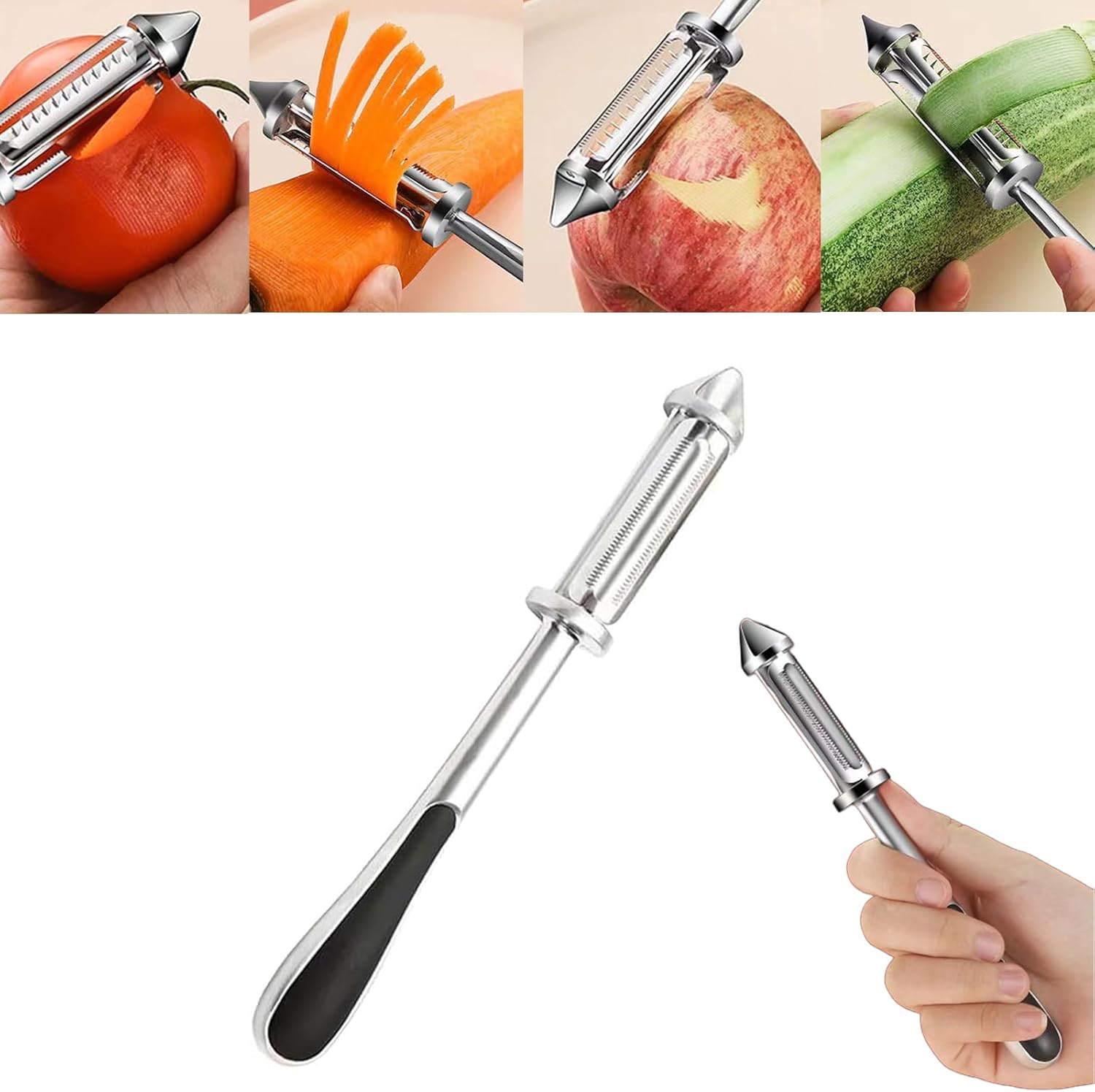 Amazon.com: 3 and 1 Vegetable and Fruit Peeler, All In One Vegetable ...